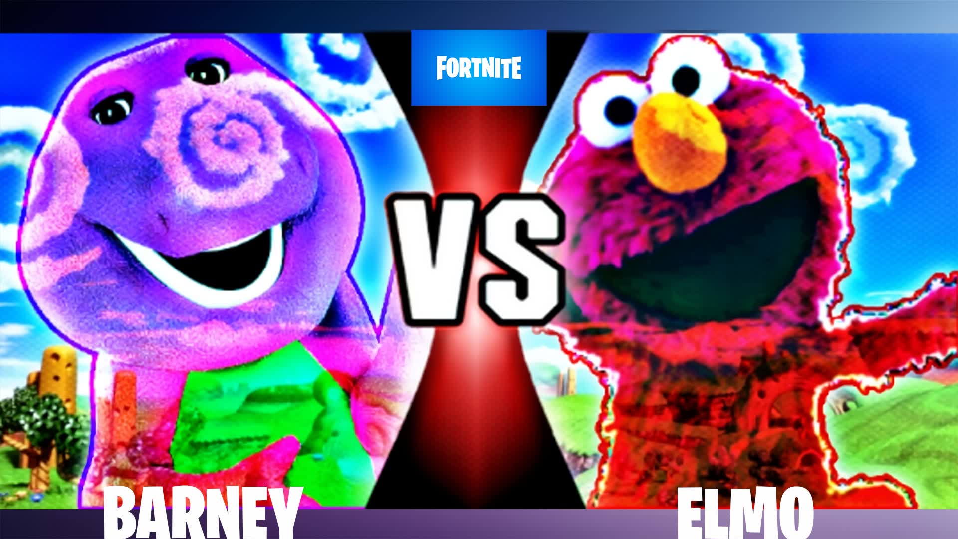 BARNEY vs ELMO 6176-9002-1752 by lfqf12 - Fortnite Creative Map Code - Fortnite.GG