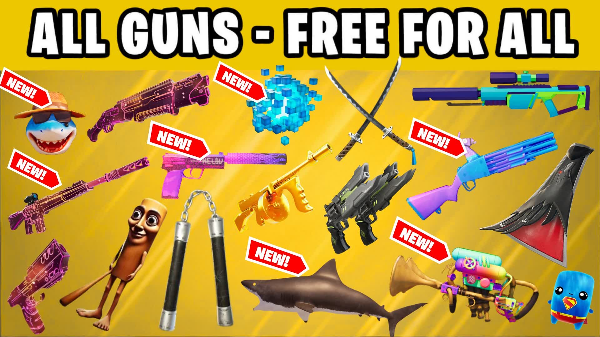 TMNT⭐ALL GUNS - FREE FOR ALL 5566-7439-1856 by danoo - Fortnite