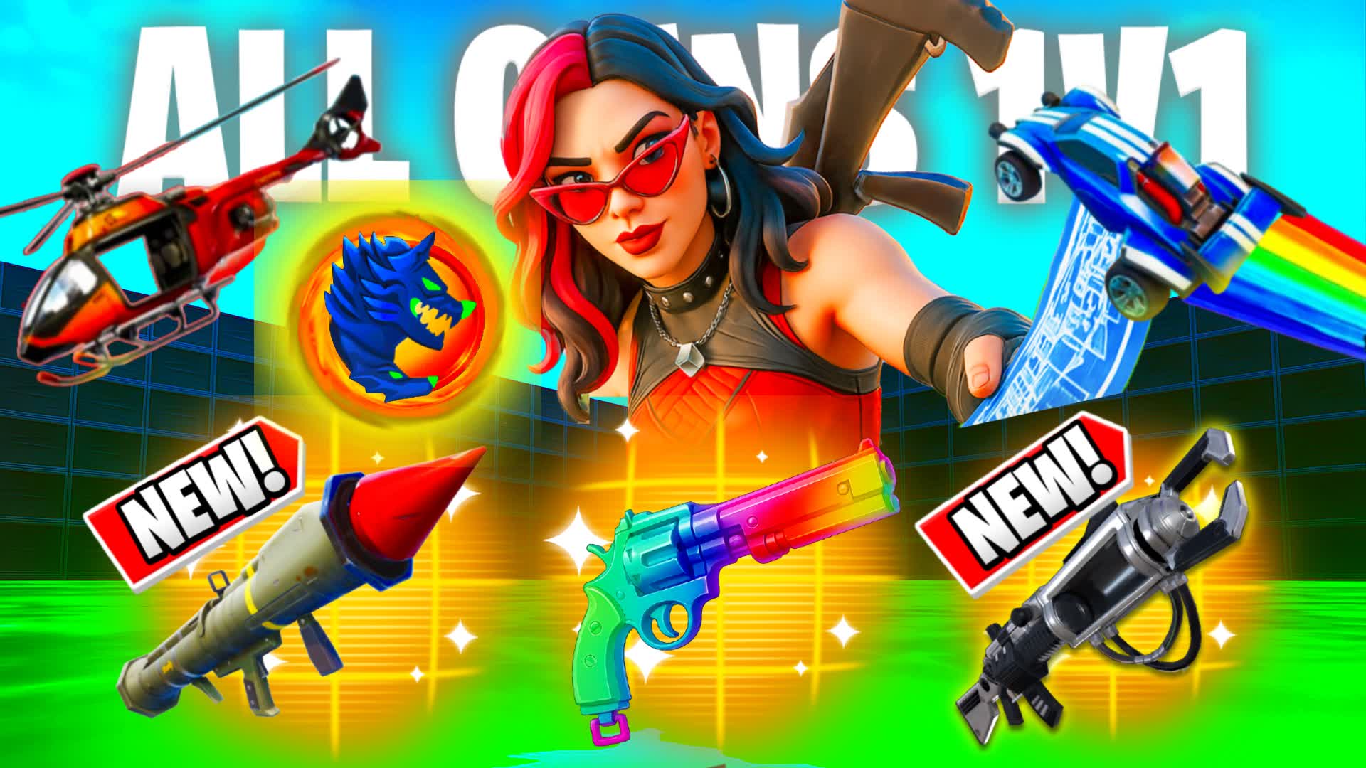 DASH 🏃 1V1 ALL GUNS & VEHICLES - FFA 9377-7876-3296 by parkourking ...