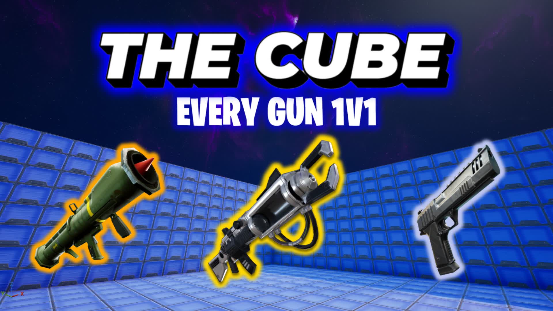 The Cube - Every Gun 1v1 8454-5669-8054 by gigglyguru - Fortnite Creative Map Code - Fortnite.GG