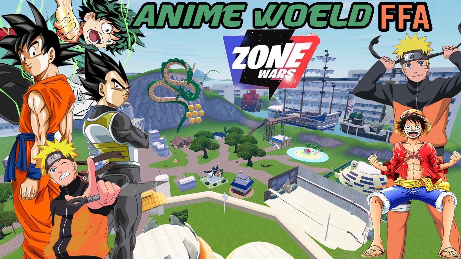 Anime World Zone Wars: DB,MHA, Naruto OP 7197-0455-9655 by aot ...