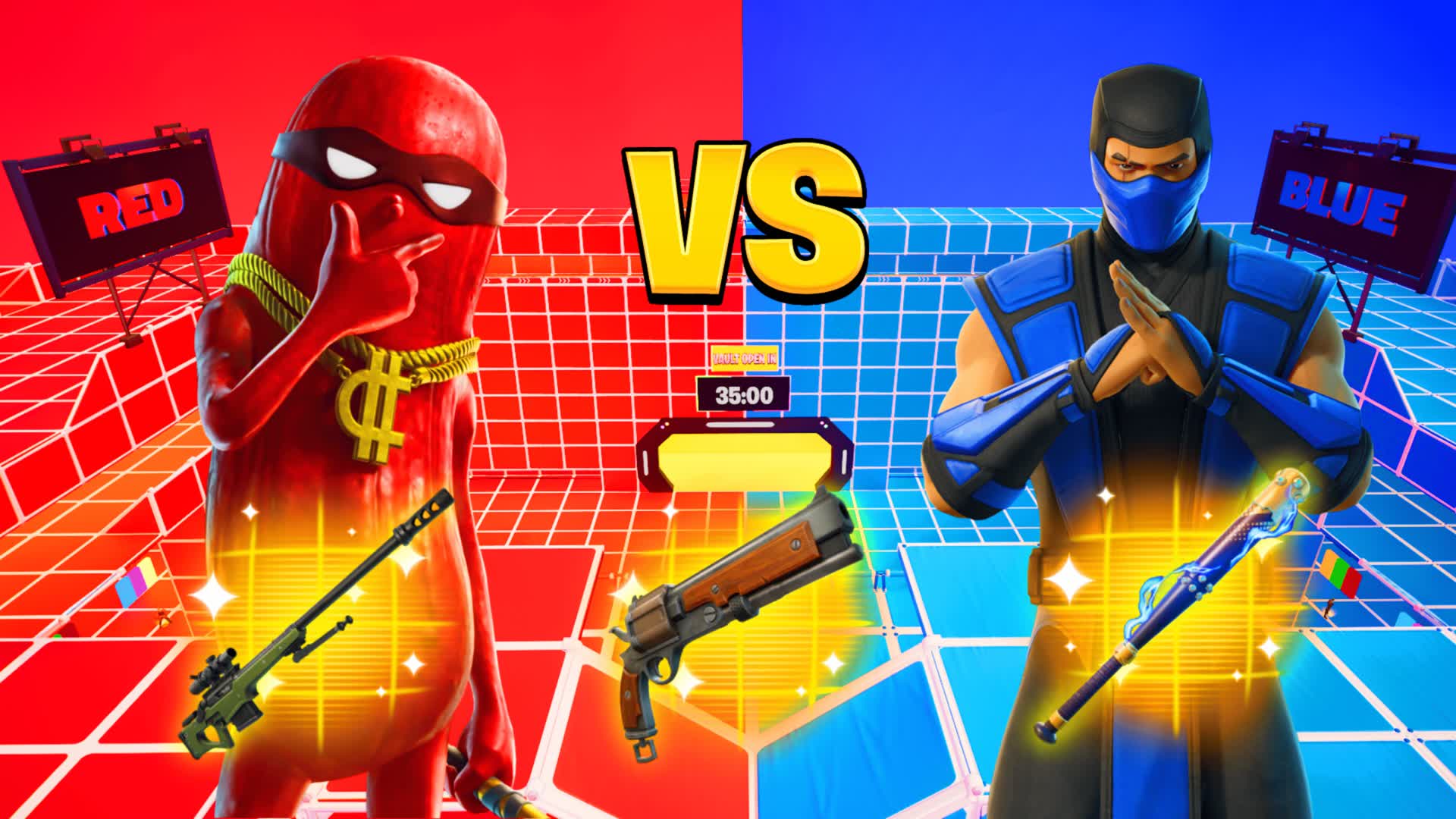 SUPER RED VS BLUE 🔴🔵 1111-1220-3352 by mardawx - Fortnite Creative Map ...