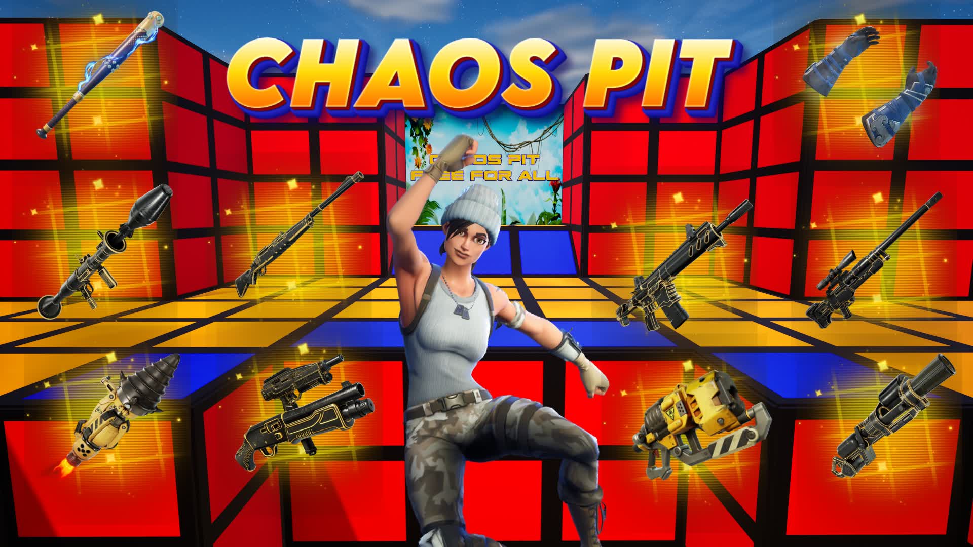 CHAOS PIT 3060-3795-9922 by tssgaming - Fortnite Creative Map Code ...
