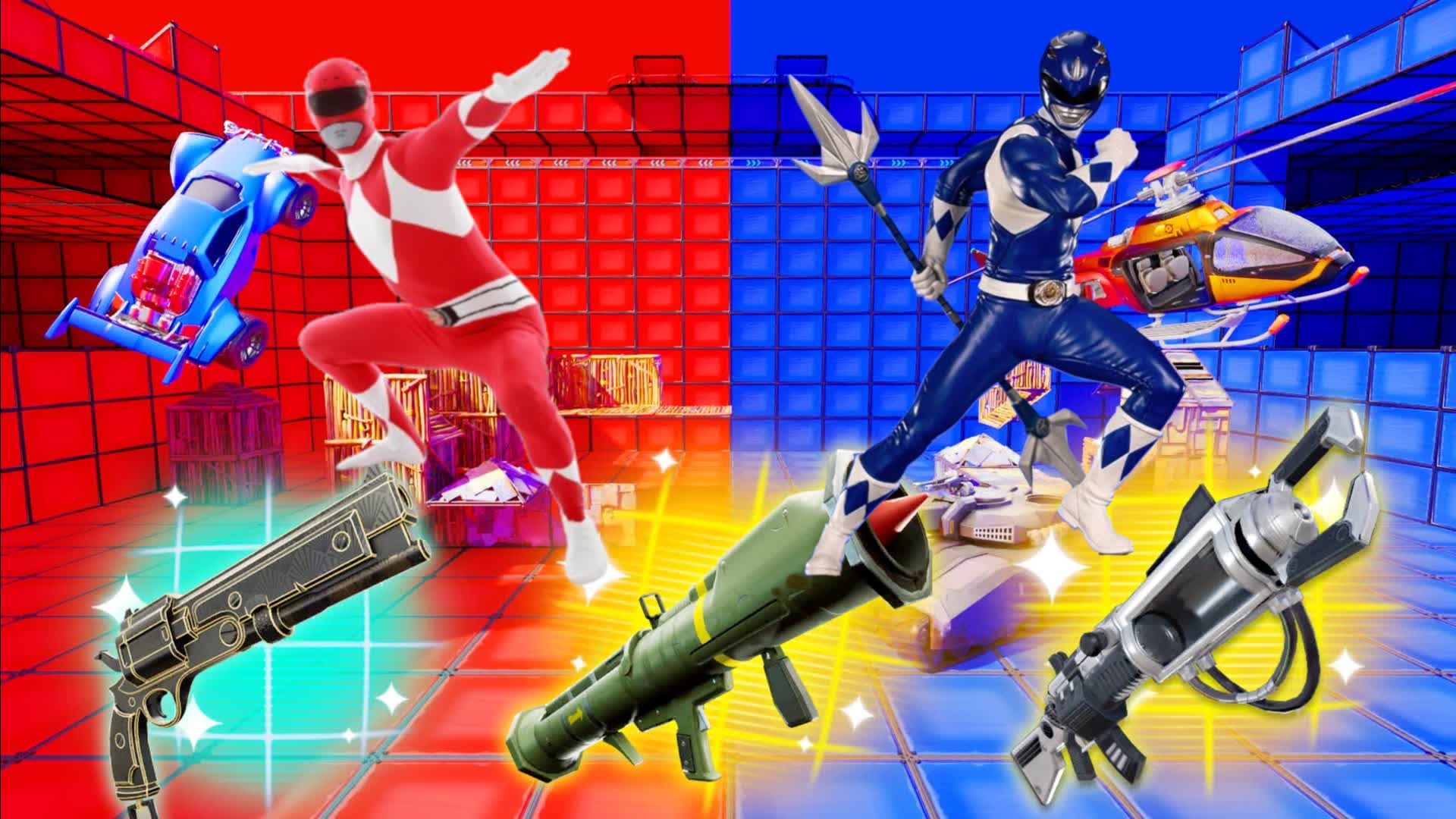 🔴🔵 Best Red vs Blue Powers Rangers 0788-0189-9240 by obw - Fortnite ...