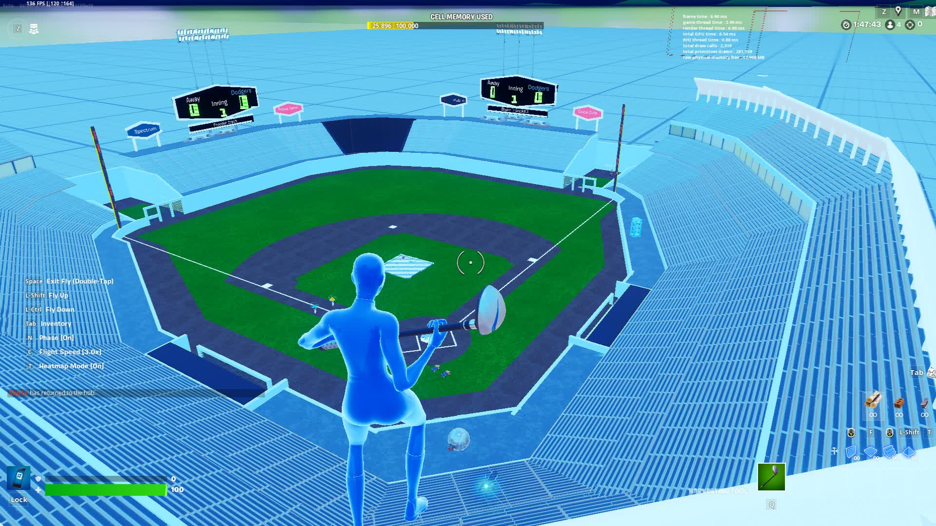 Dodgers Staduim 9895-1321-5418 by koatz - Fortnite Creative Map Code ...