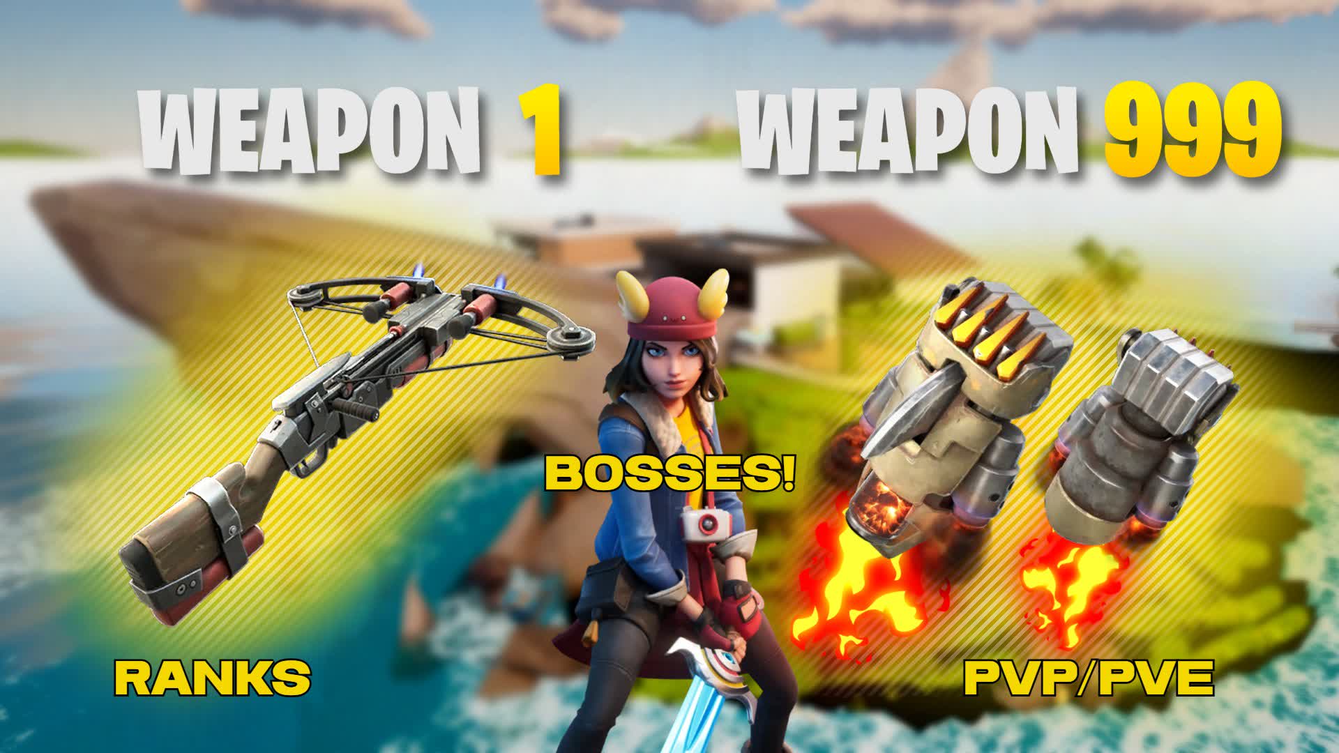 SHARK🦈ONE SHOT💥GUN GAME🔫 7561-8990-7074 من ابتكار el3ktro - Fortnite