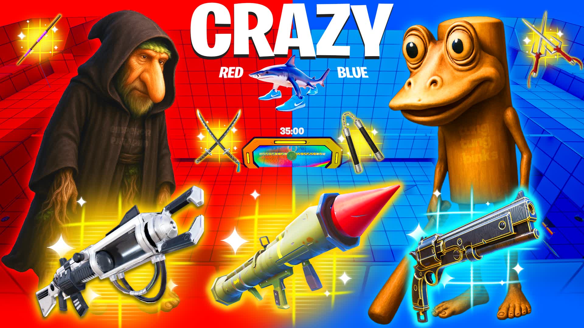 CRAZY RED VS BLUE 🔵🔴 0263-6952-2192 by coolperson - Fortnite Creative ...