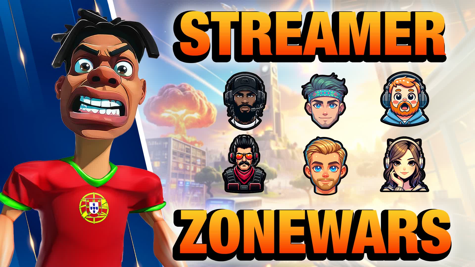 STREAMER ZONEWARS 🎮 0266-8422-0506 by avmws - Fortnite Creative Map ...