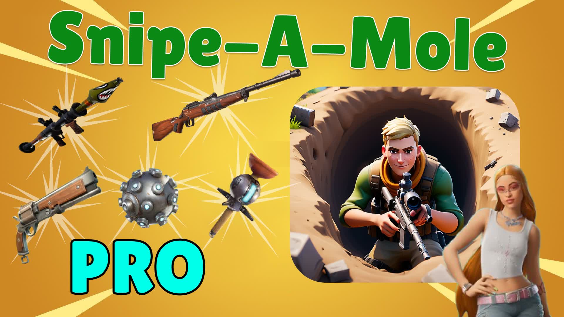 Snipe-A-Mole 3625-6024-6413 by newtothis - Fortnite Creative Map Code - Fortnite.GG
