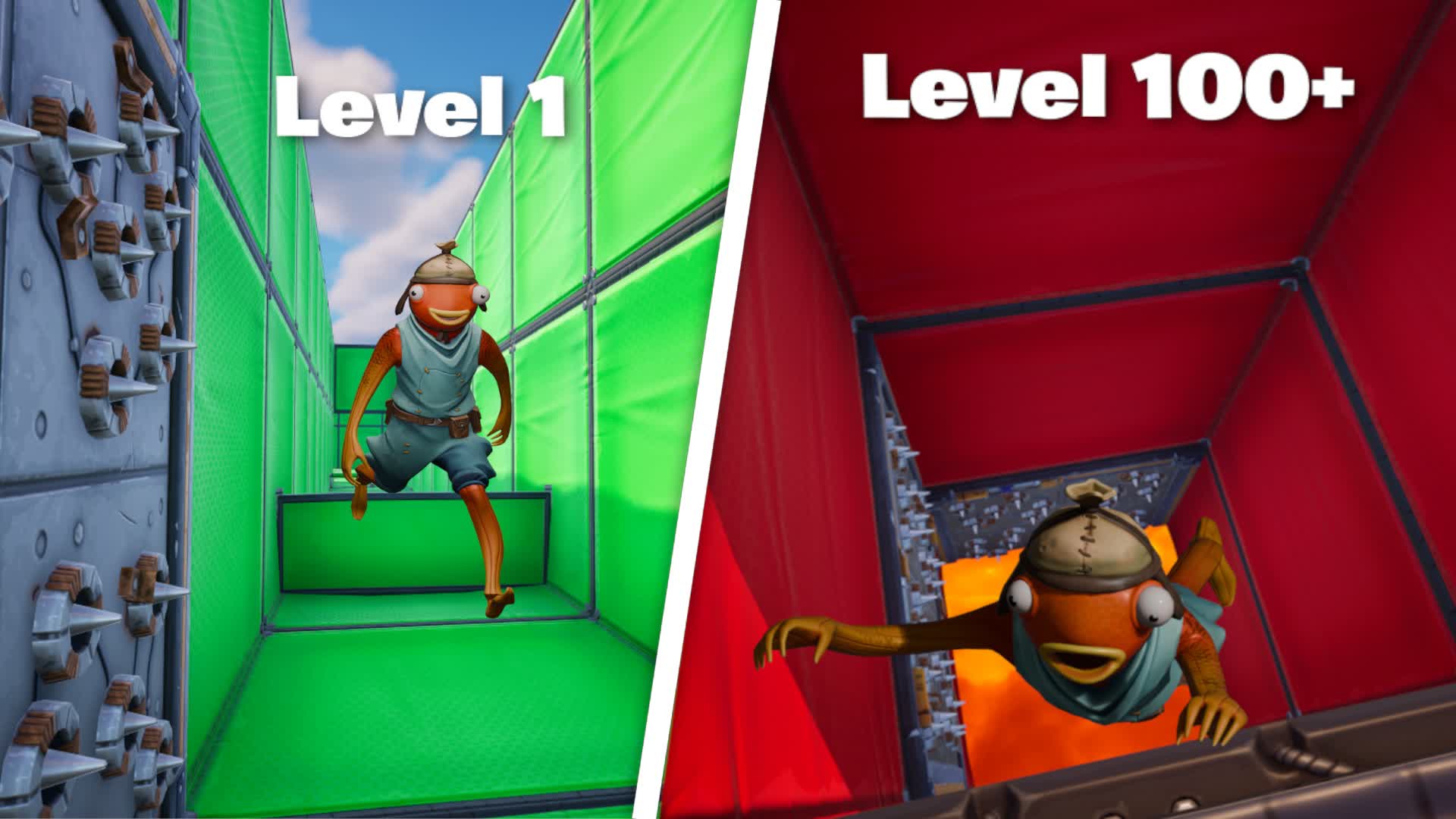 🎈100+ Levels Default Parkour🎈 8841-7852-1691 by t4czka - Fortnite