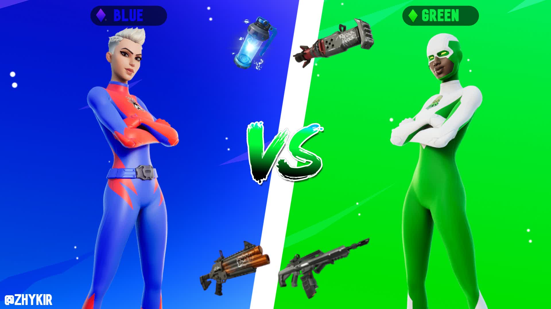BLUE VS GREEN ZERO BUILD 0464-5776-1160 by zhykir - Fortnite Creative ...