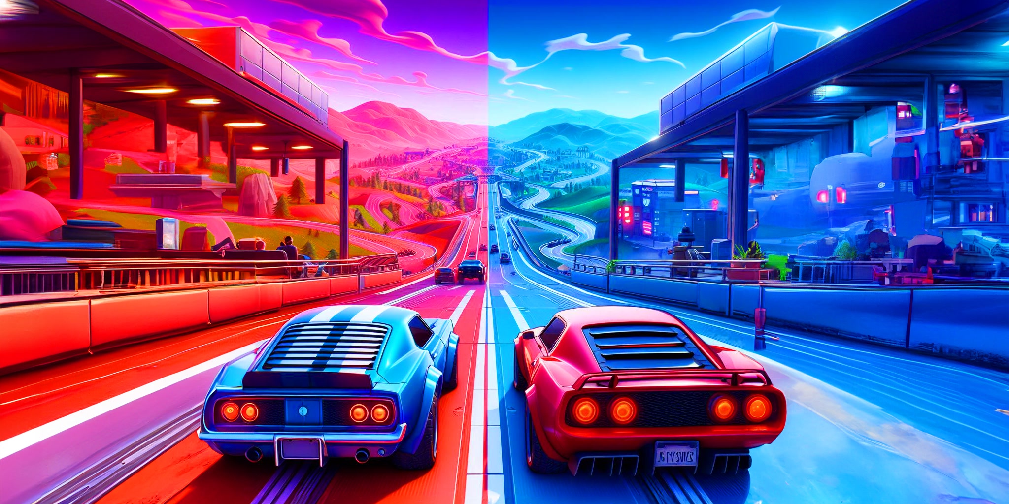 🔴RED V BLUE 🔵RACING🏁 8751-5571-3465 by f2young - Fortnite Creative Map ...