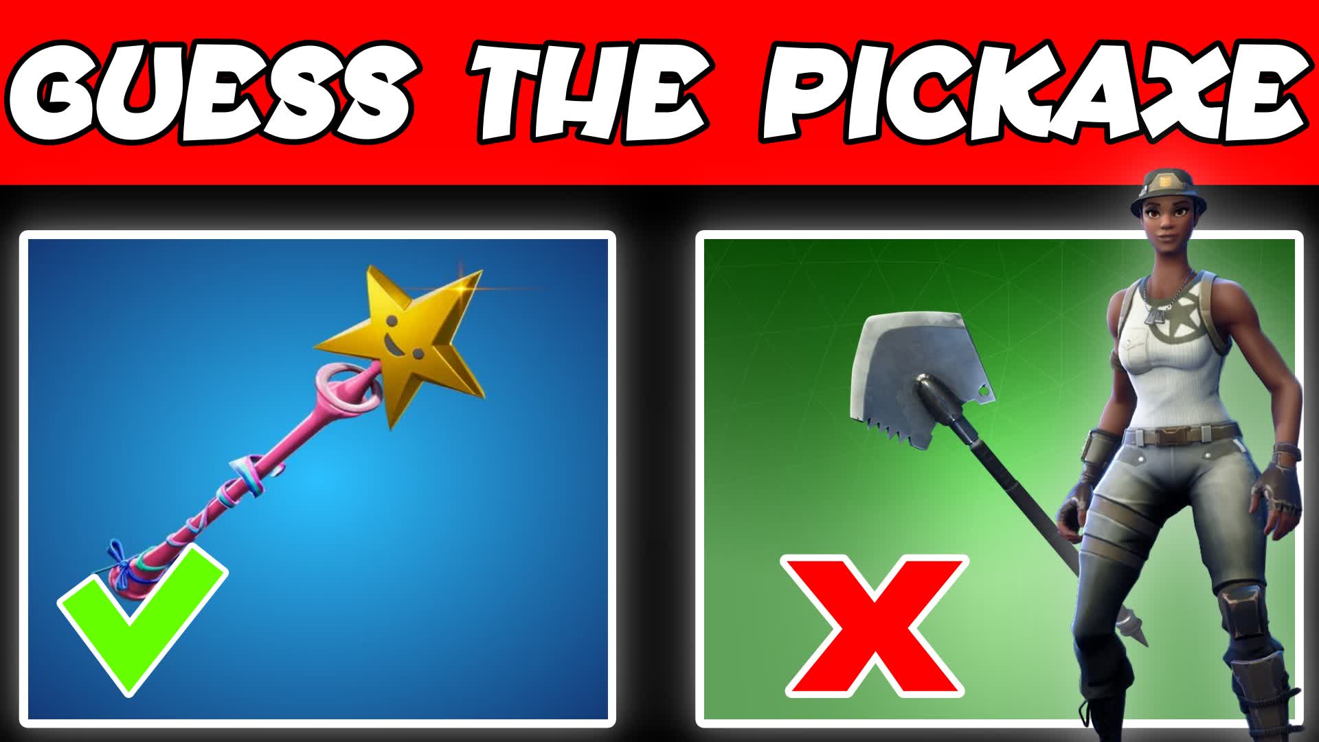 GUESS THE CORRECT PICKAXE 🔎 5284-6794-1955 by femalebuga - Fortnite