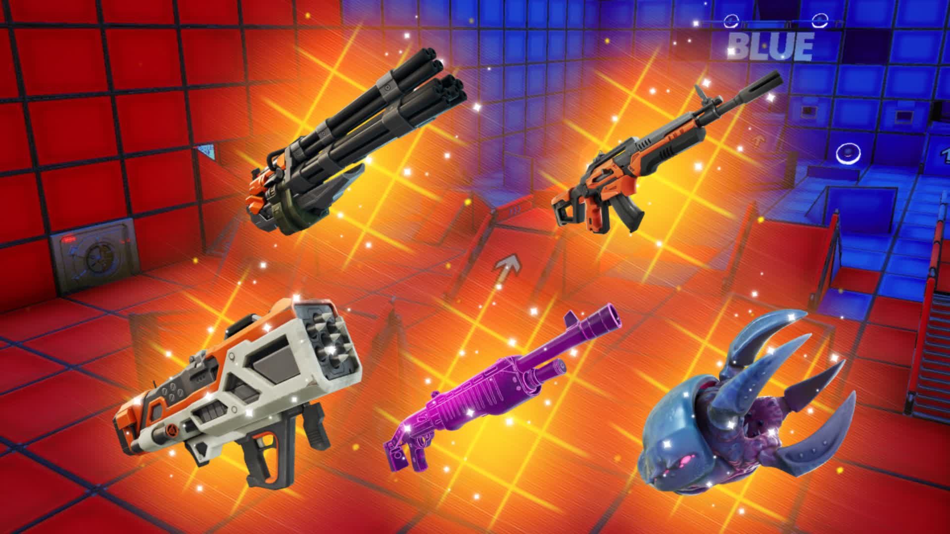 CRAZY 1V1 RED VS BLUE WITH EVERY GUN 5592-1140-6627 by lxyn - Fortnite