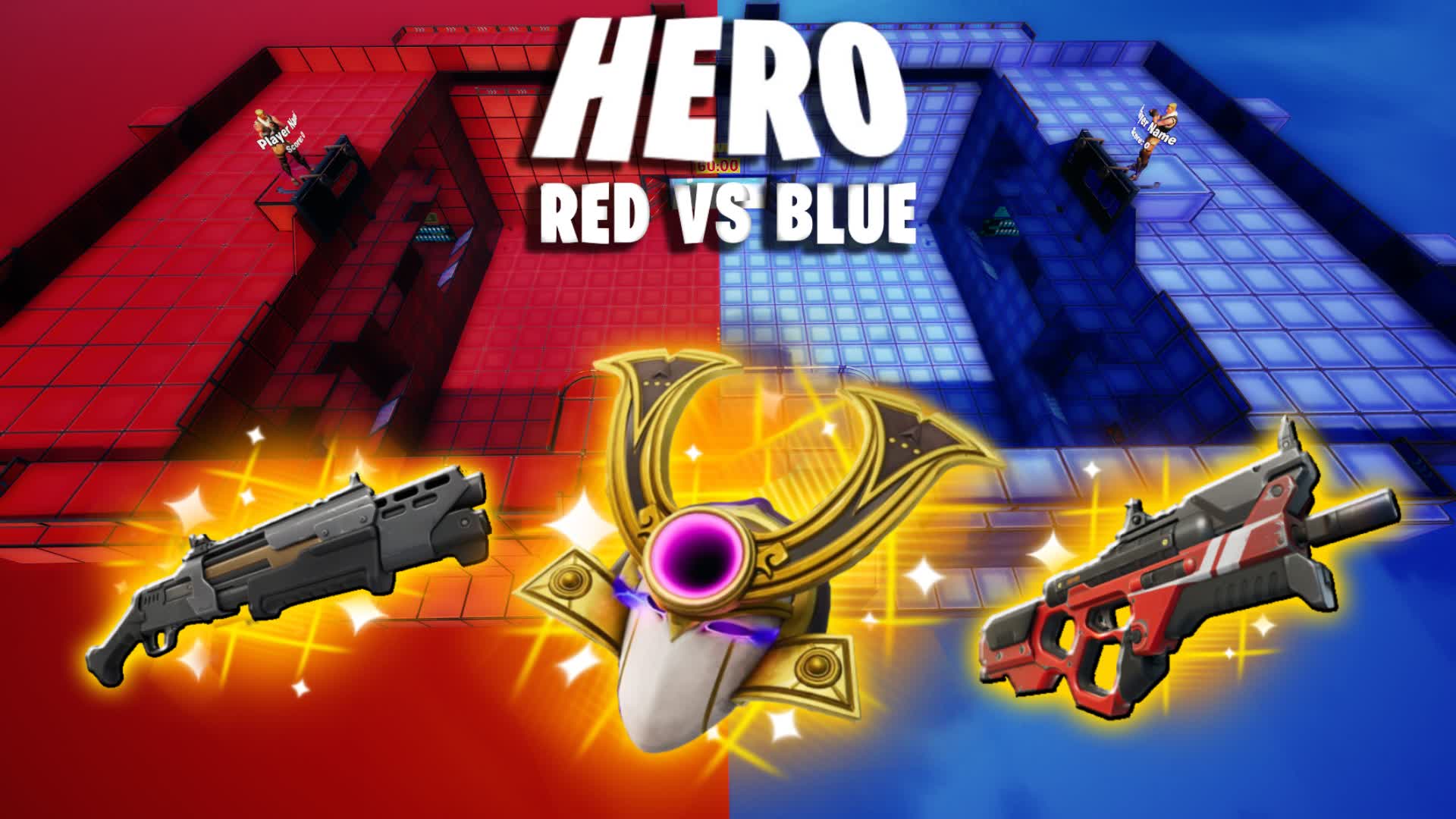 HERO RED VS BLUE 🔴🔵 0259-8443-9584 by peloo - Fortnite Creative Map ...