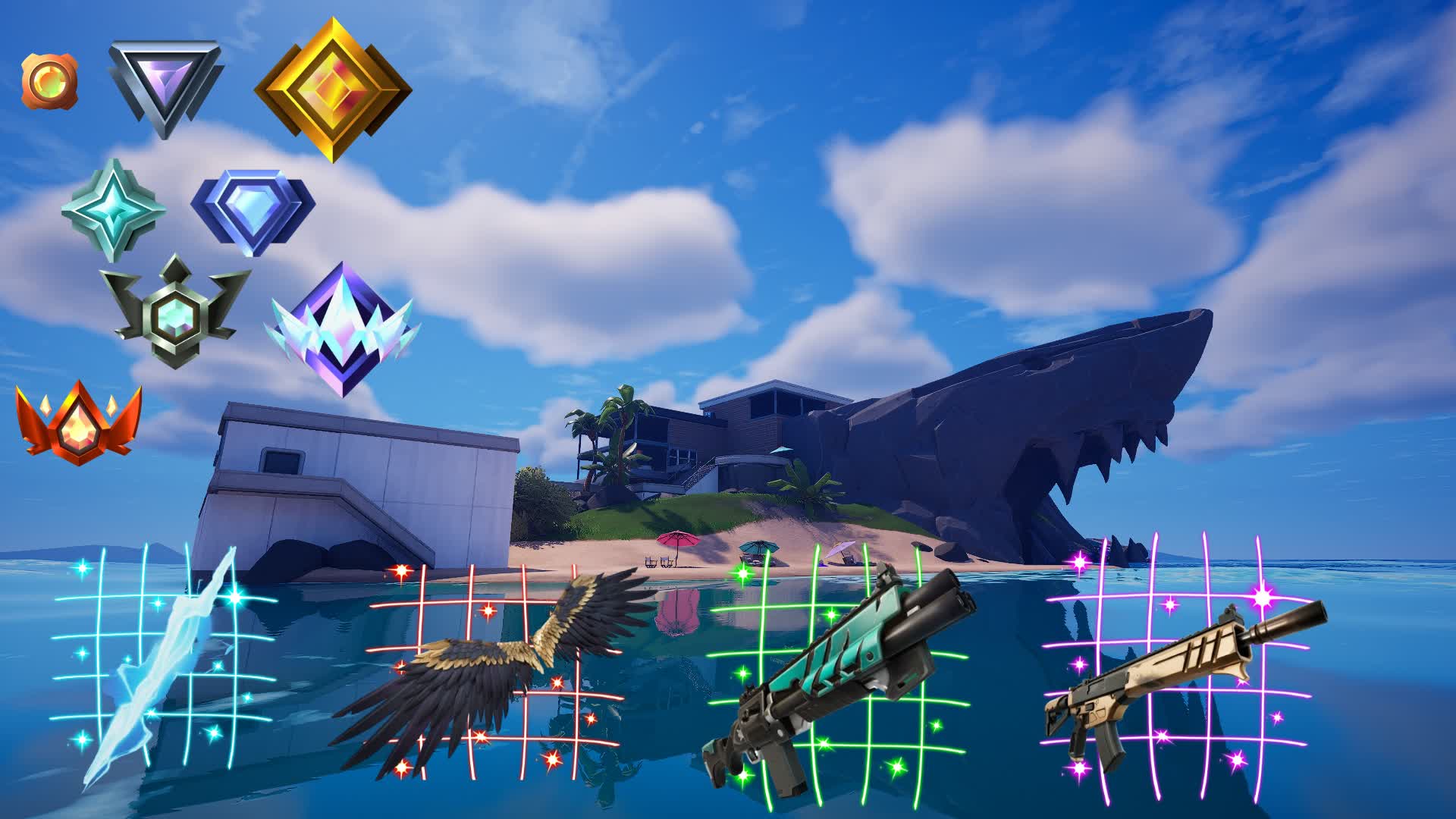 🦈 RANKED SHARK GUN GAME🦈 ONE SHOT 0653-3761-2839 by f4n - Fortnite ...