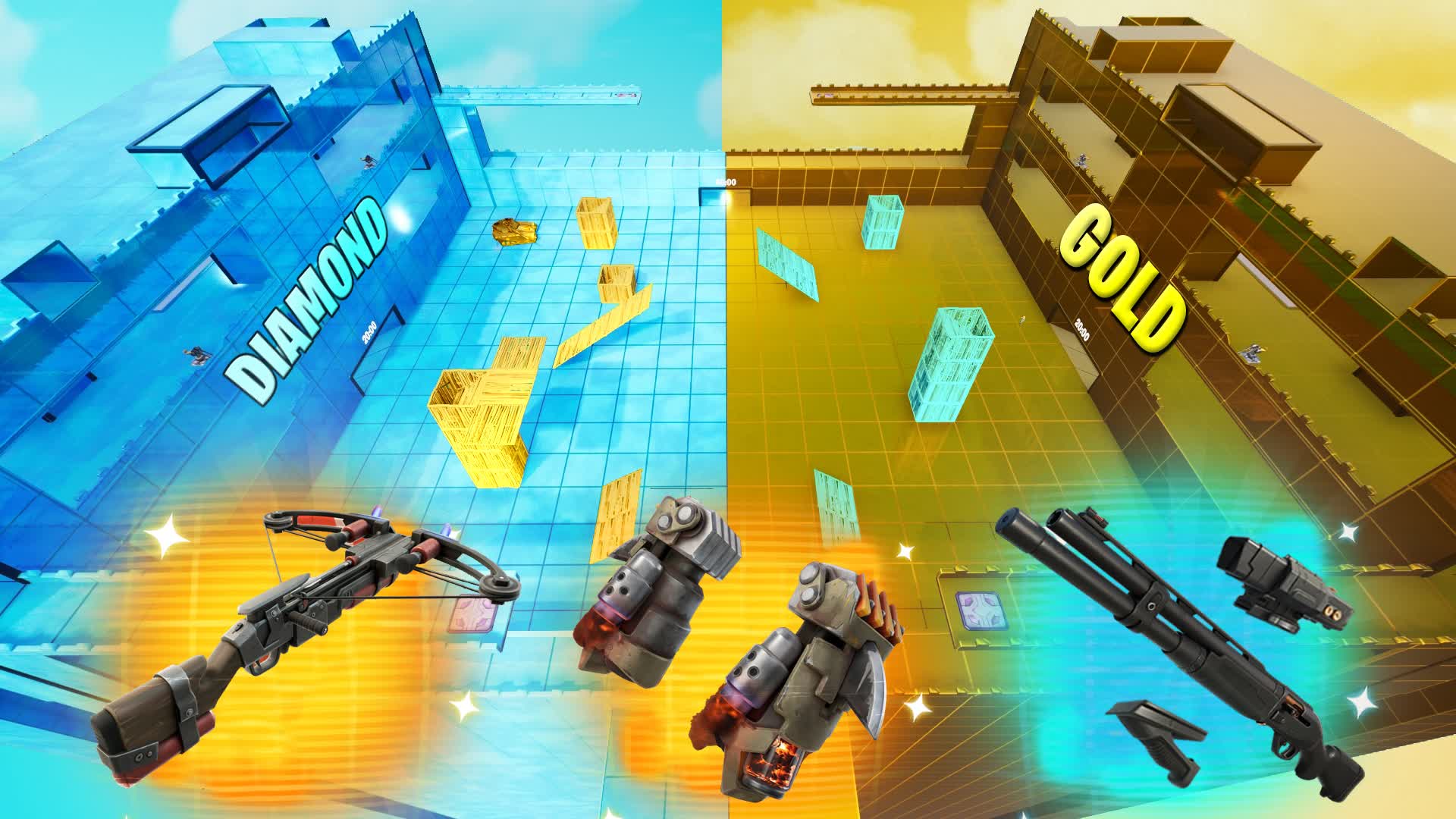 💎DIAMOND vs GOLD🏆 3748-0551-9385 من ابتكار tomato - Fortnite