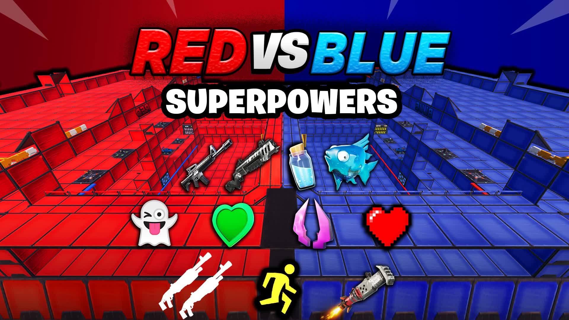 🙊HERO RED VS BLUE 2214-2761-0988 by percy - Fortnite Creative Map Code ...