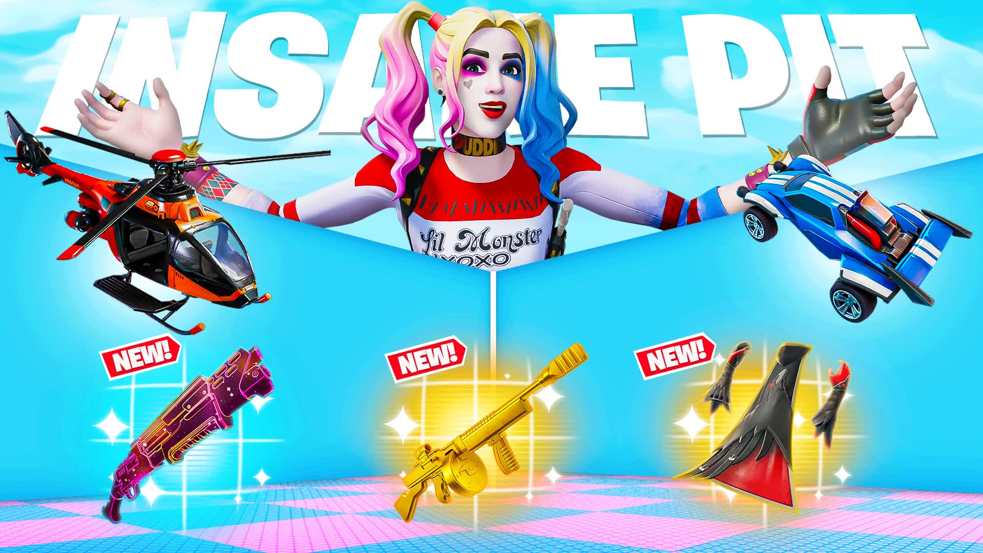 FALL GUYS - FFA - ALL GUNS & VEHICLES 3280-9300-3248 by jgmaps - Fortnite