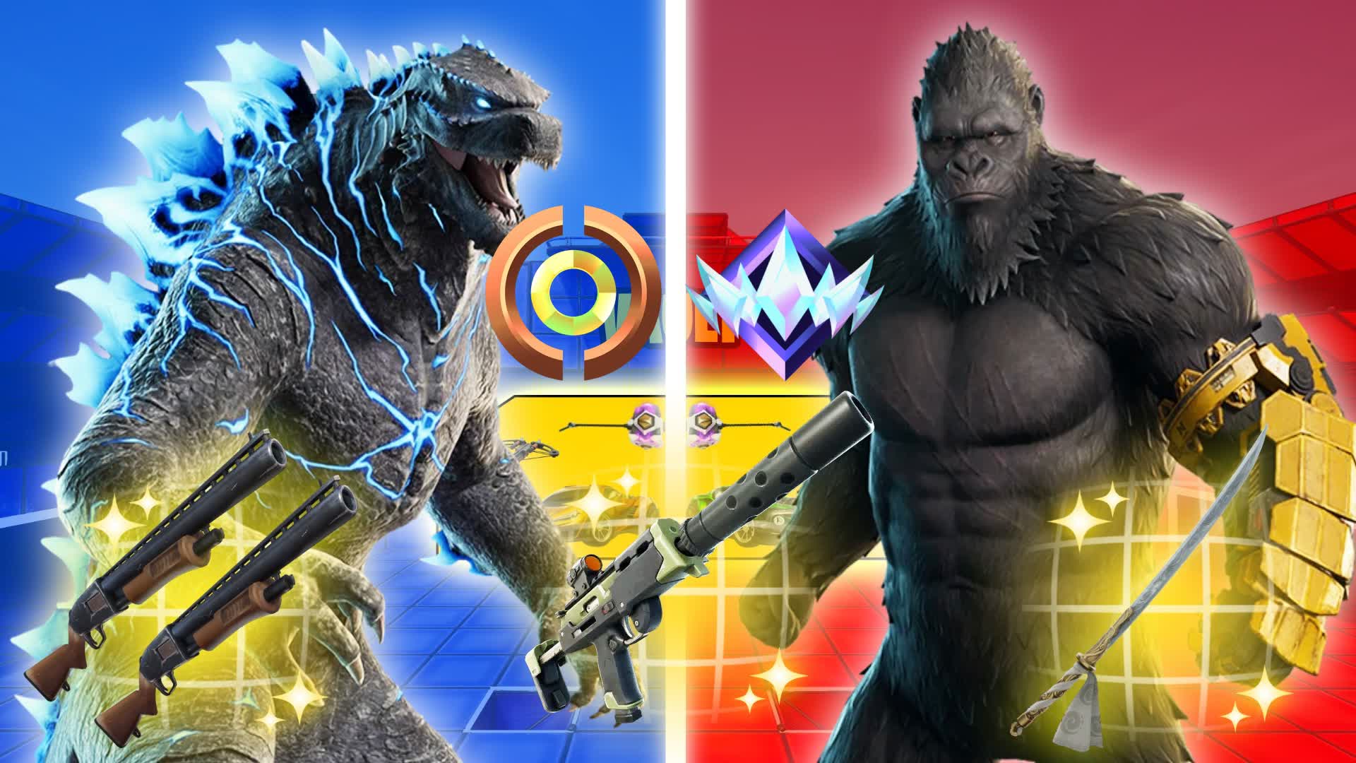Godzilla🔴Red vs Blue🔵Kong 2928-5118-5449 by razeraze1 - Fortnite ...