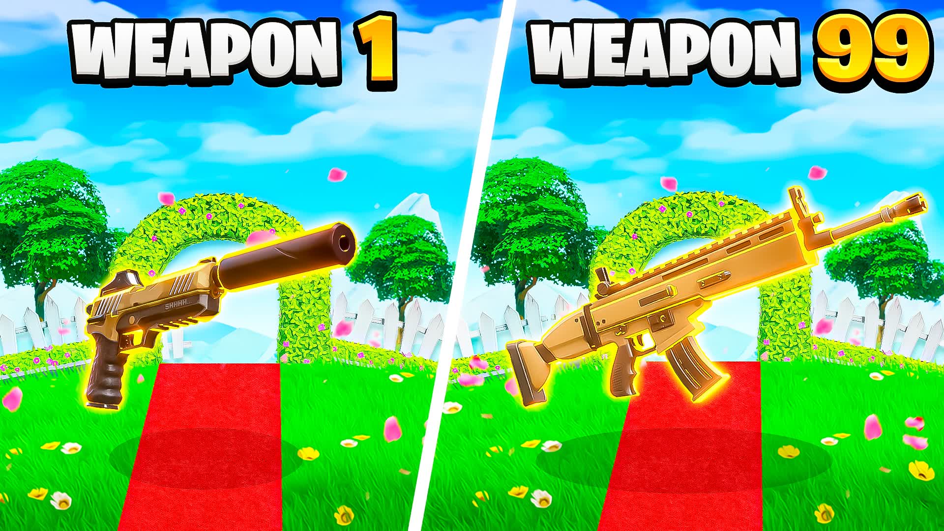 WEDDING RANDOM GOLD GUN GAME 🌹 4295-0683-0460 by drink - Fortnite ...
