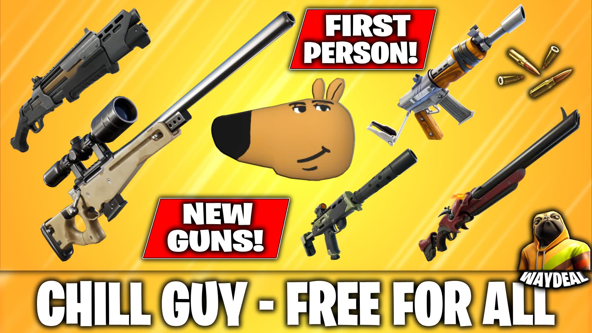CHILL GUY ALL WEAPONS - FREE FOR ALL 3795-7856-1009 by waydeal ...