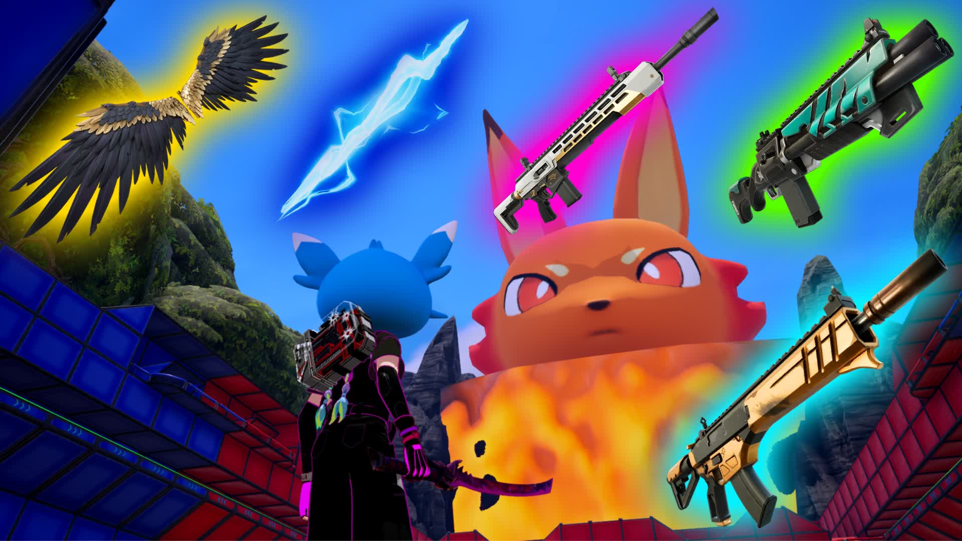 RED VS BLUE : 🔥Fire VS Water🌊 6670-1863-6621 by habub - Fortnite ...