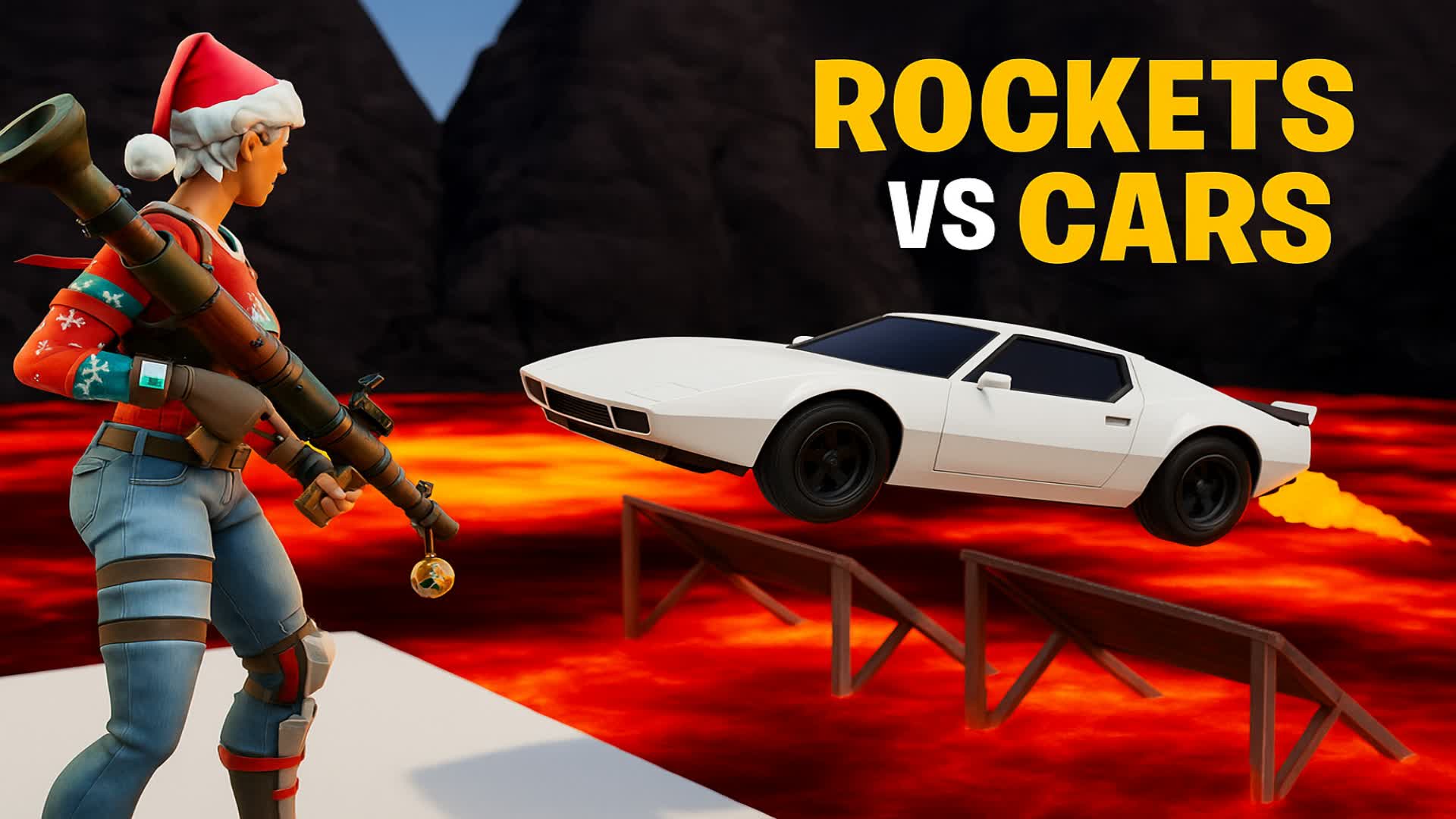 Rockets🚀 VS Cars🏁🏎️ 🤯CRAZY 🔥LAVA🔥 4187-8007-3380 by ishk - Fortnite ...