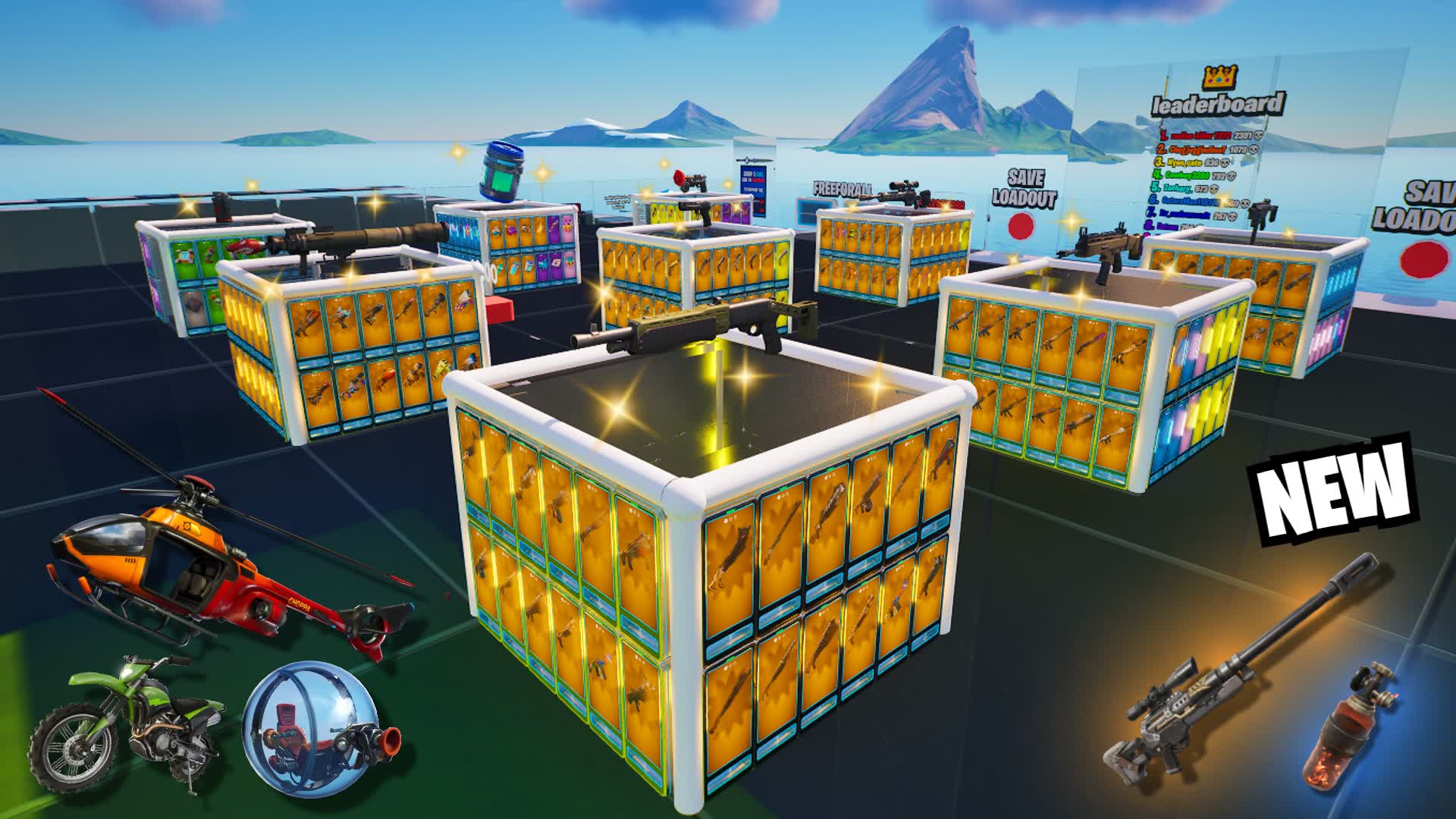 Weapons Items and Vehicles FFA 1213-9379-9691 by starrex - Fortnite ...