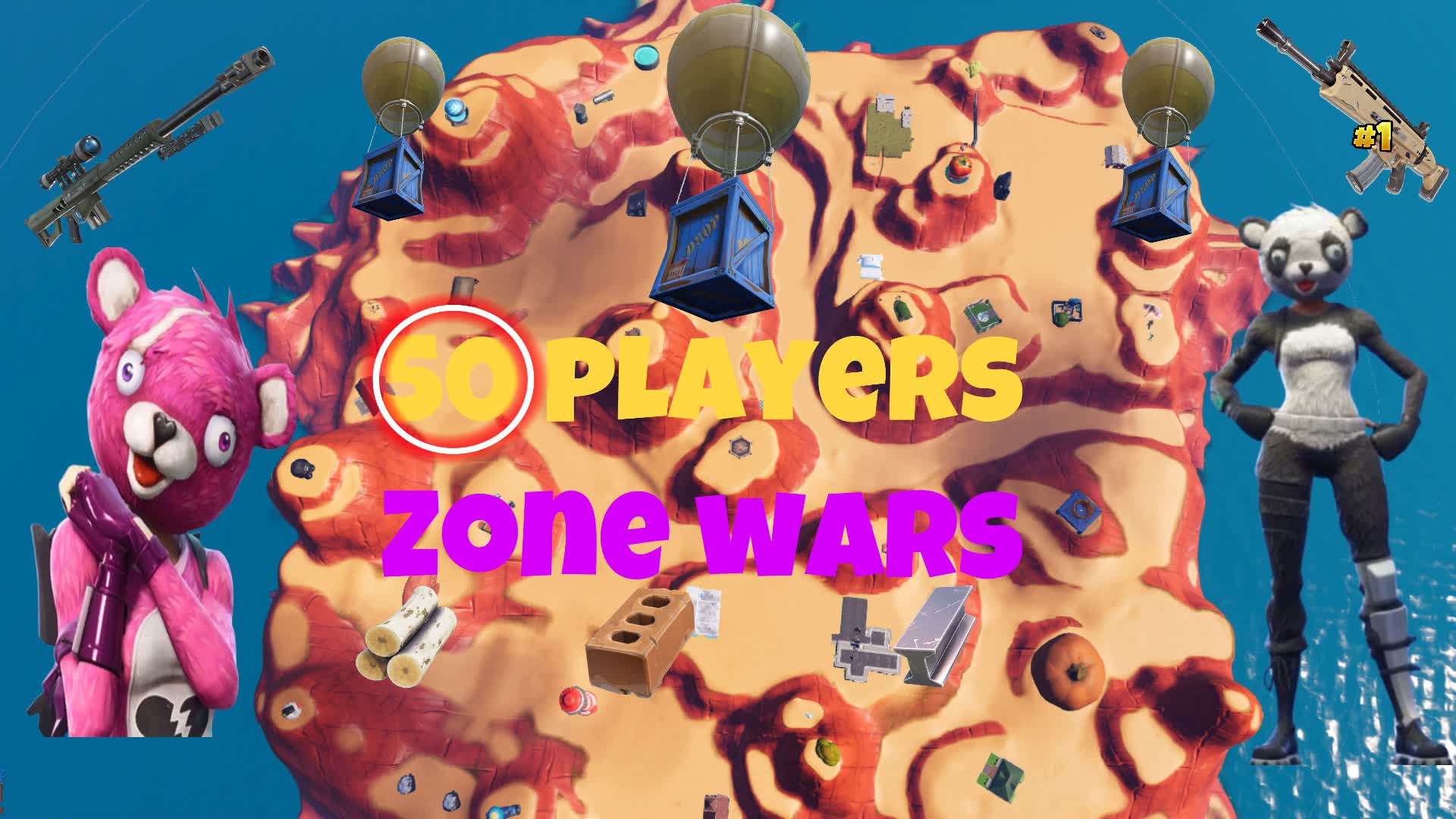 50 Player Zone Wars Map!! (All GUNS) 2012-3551-0965 by sammyplayzz ...