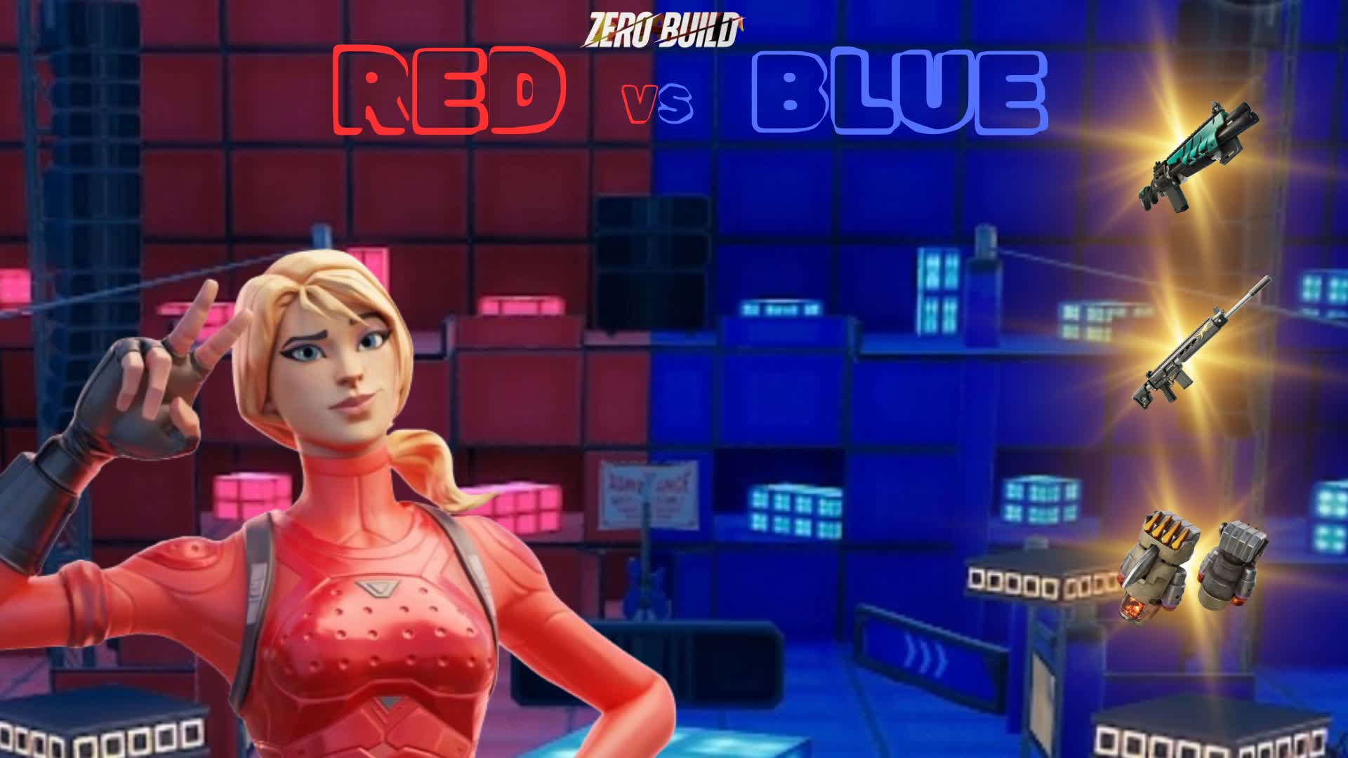 Red Vs Blue RAVE 5640-4972-3853 by markade - Fortnite