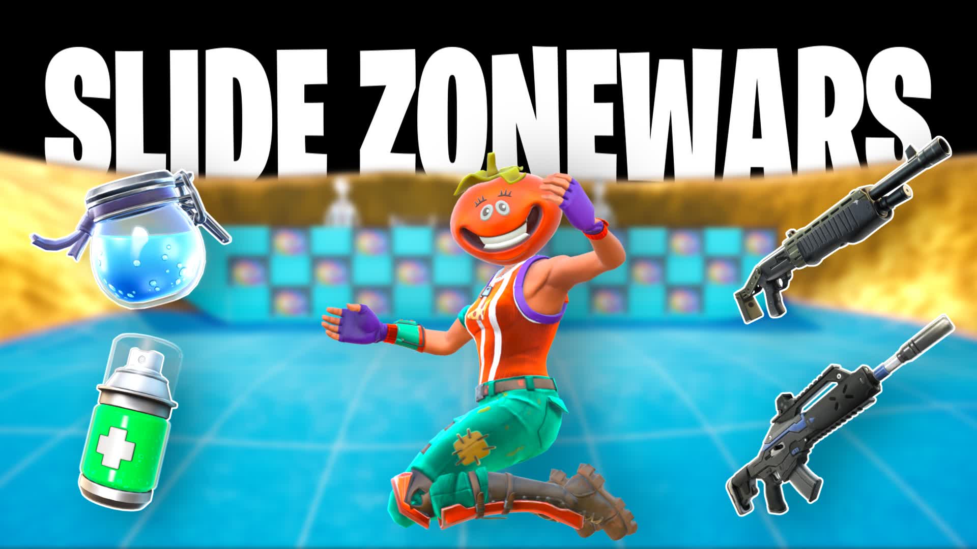 SLIDE ZONE WARS 1832-6471-7704 by hatul_yam - Fortnite Creative Map ...