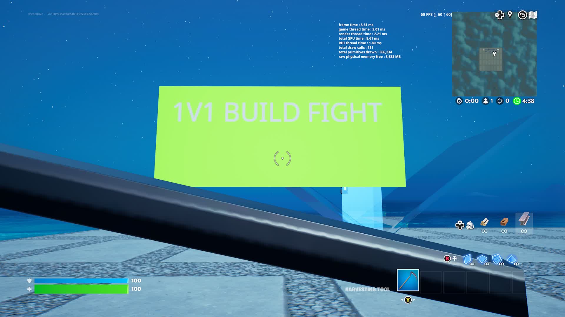 clean 1v1 map 8234-9761-0607 by itsmenuxe - Fortnite Creative Map Code - Fortnite.GG