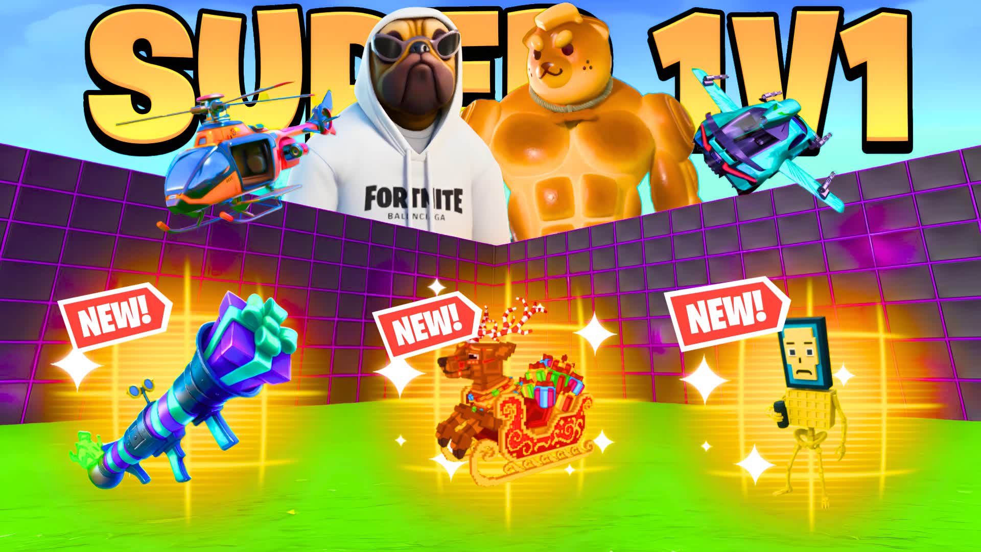 SUPER 1V1 FFA - ALL GUNS & CARS 8355-1245-6538 par heavygreen - Fortnite