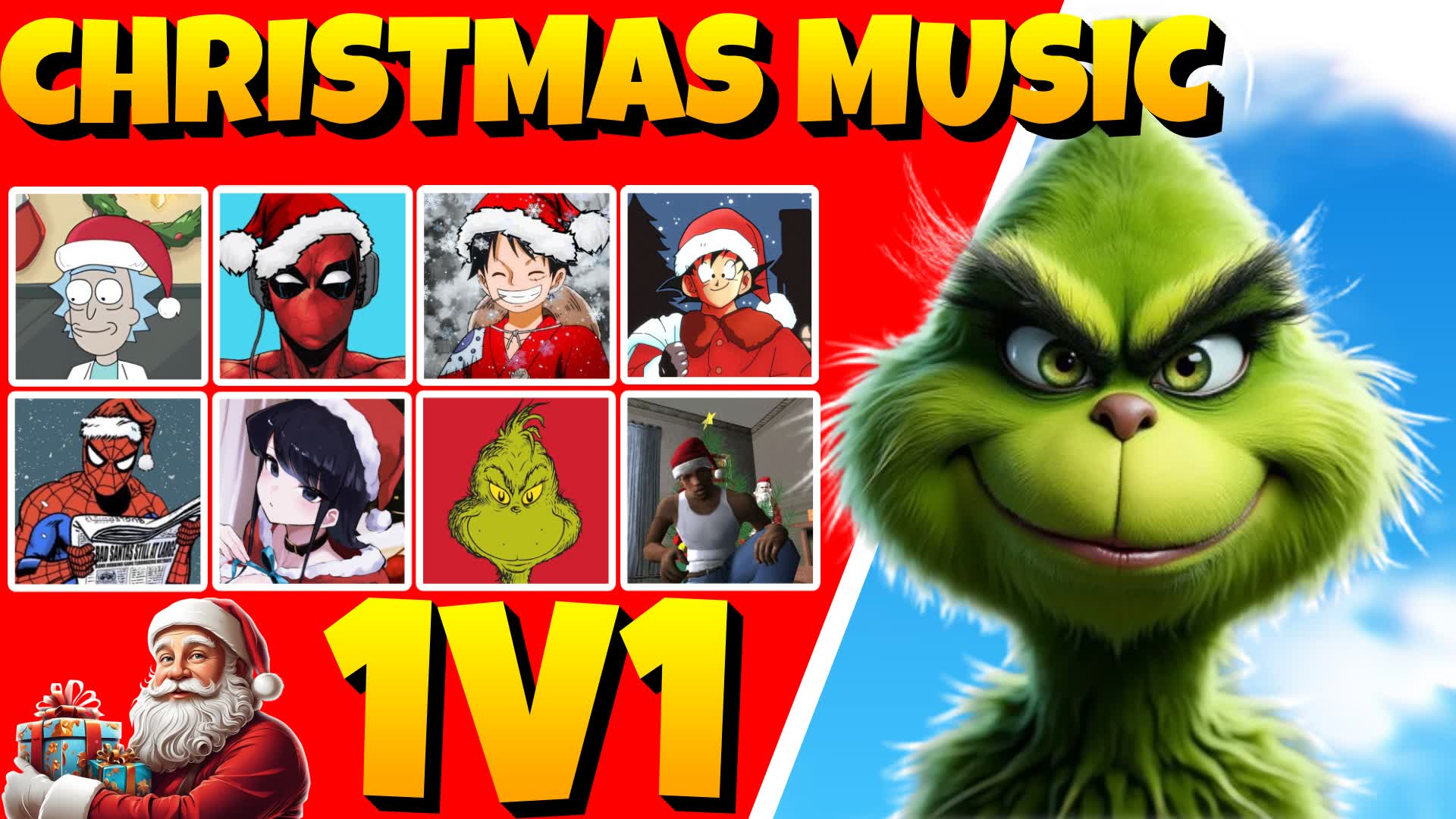 🎅The Grinch and Santa Music 1v1 Map🎵 1745-7642-3617 by depread ...
