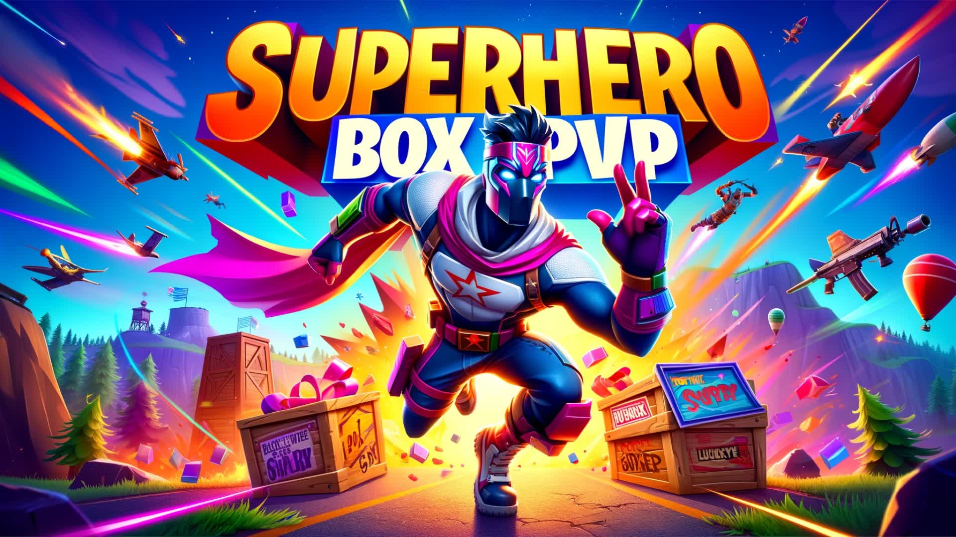 SUPERPOWER BOX PVP 4947-6660-8600 by ionyc - Fortnite Creative Map Code ...