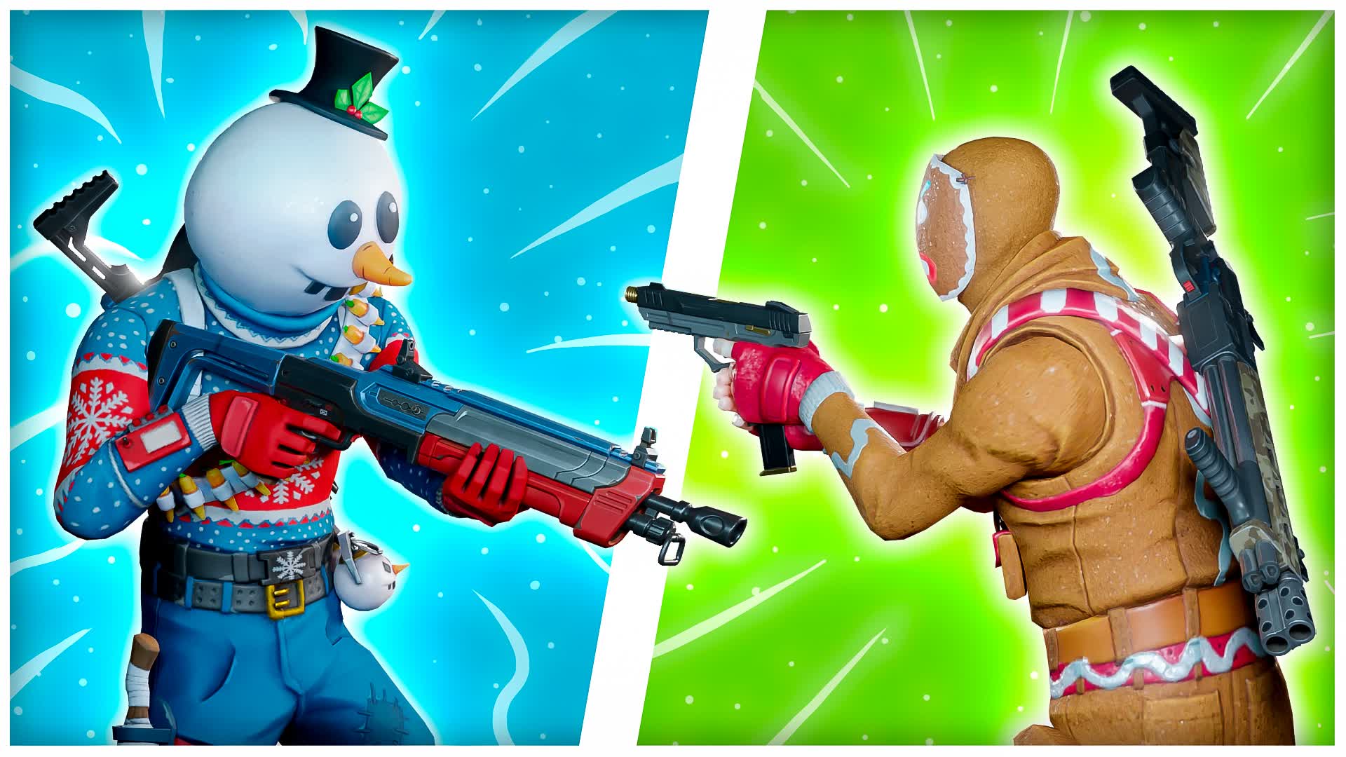 Snowman vs Gingerbread man! 1842-1599-4753 by Code TEAM50 - Fortnite.GG