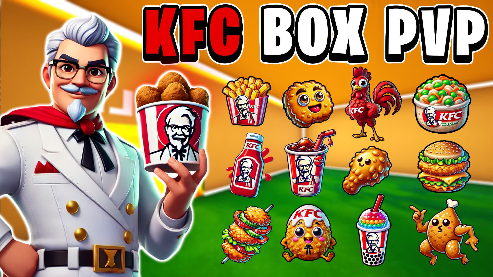 🍗 KFC BOX PVP 📦 8277-0344-2100 by edian.fn3 - Fortnite Creative Map Code - Fortnite.GG
