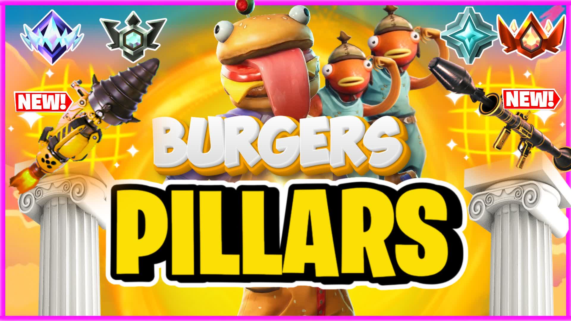 BURGERS PILLARS! 🍔 9602-4860-0617 by bestgames - Fortnite Creative Map ...