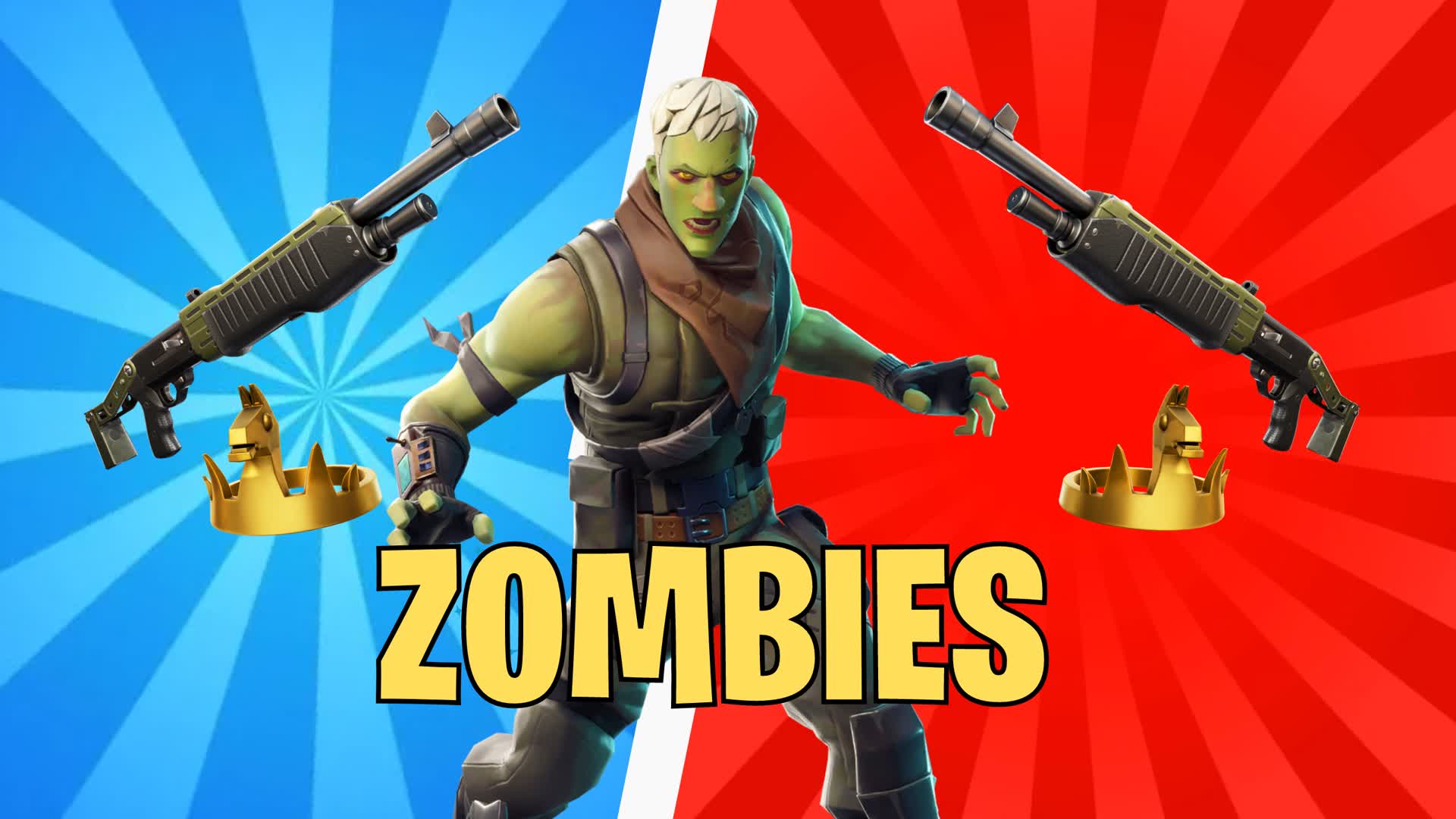 🧟 ZOMBIES 🧟🔴 RED VS BLUE 🔵 7672-0561-8346 by h3ﱞnr1 - Fortnite.GG