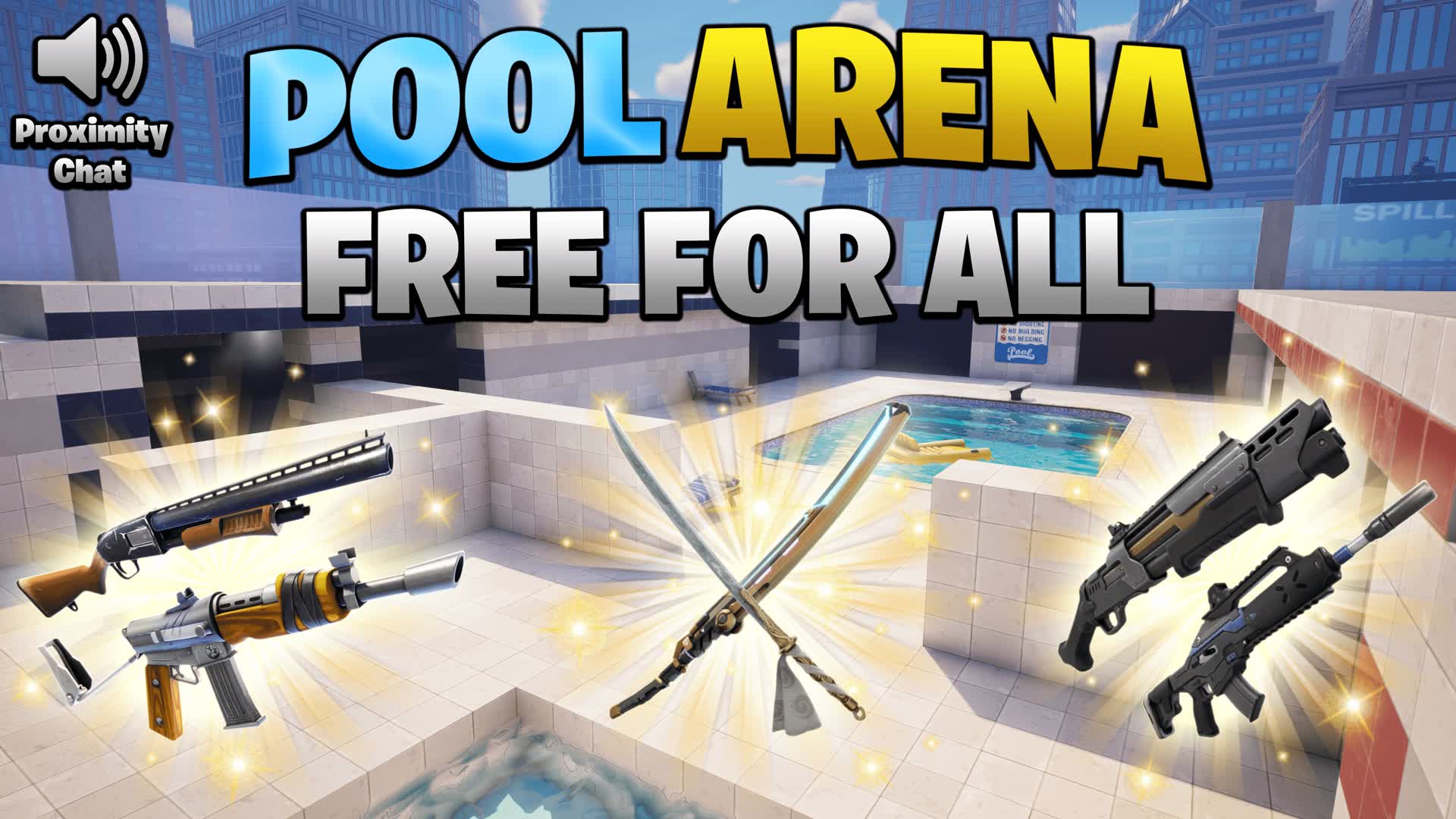 🌊 Pool Arena - 🔫 FREE FOR ALL 🔫 1992-0043-2461 by flintyfoxy - Fortnite