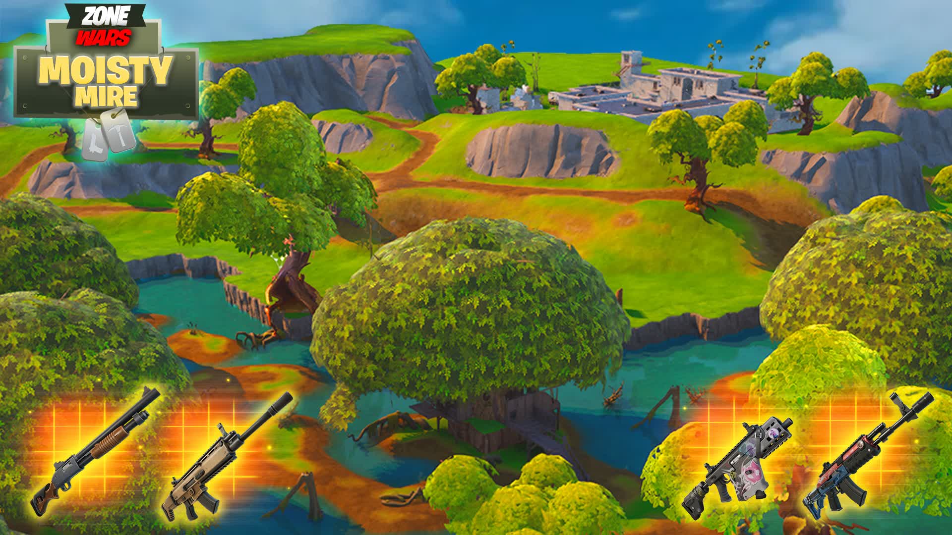 MOISTY MIRE ZONE WAR 6949-4594-3127 by lookum - Fortnite Creative Map ...