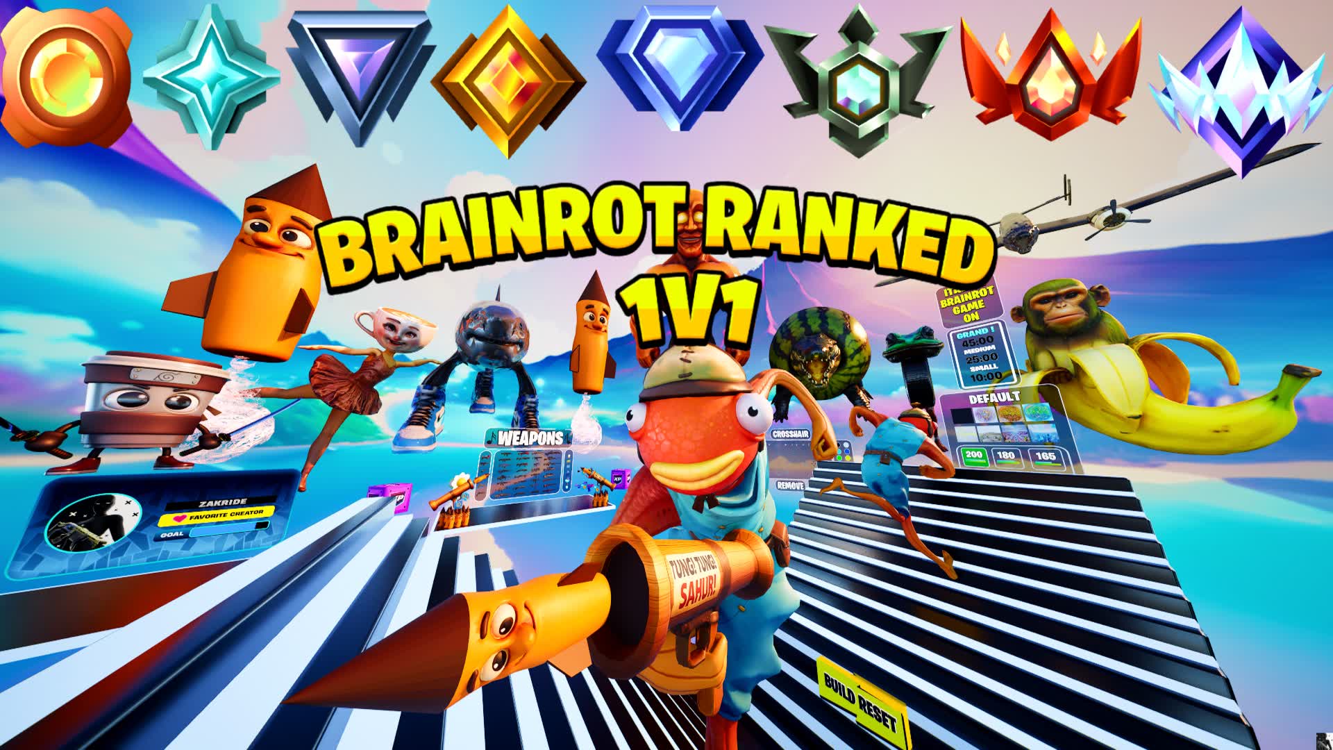 BRAINROT – Ultimate 1v1 Ranked 0645-2592-9196 by zakride - Fortnite