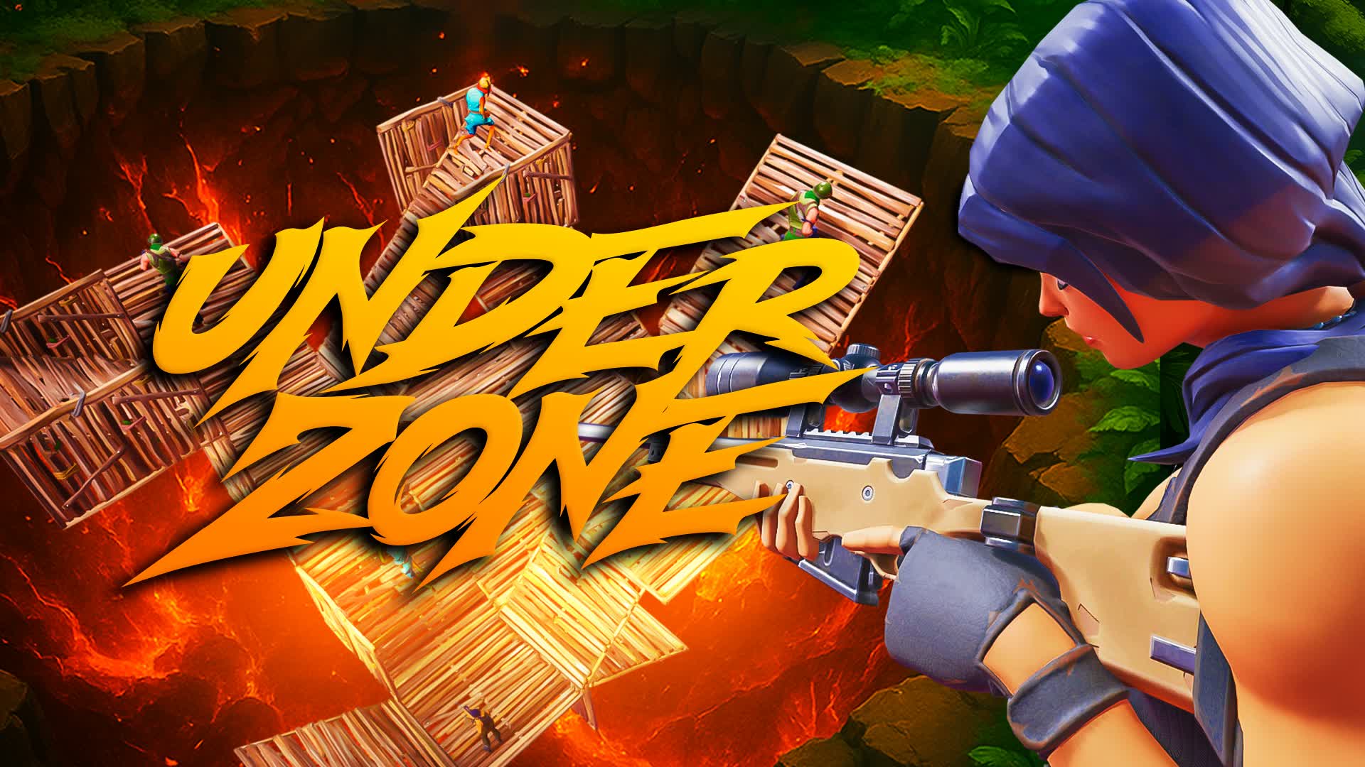 🌋UNDER ZONE - ZONE WARS 🌀 9391-4205-0261 by bfxmaps - Fortnite