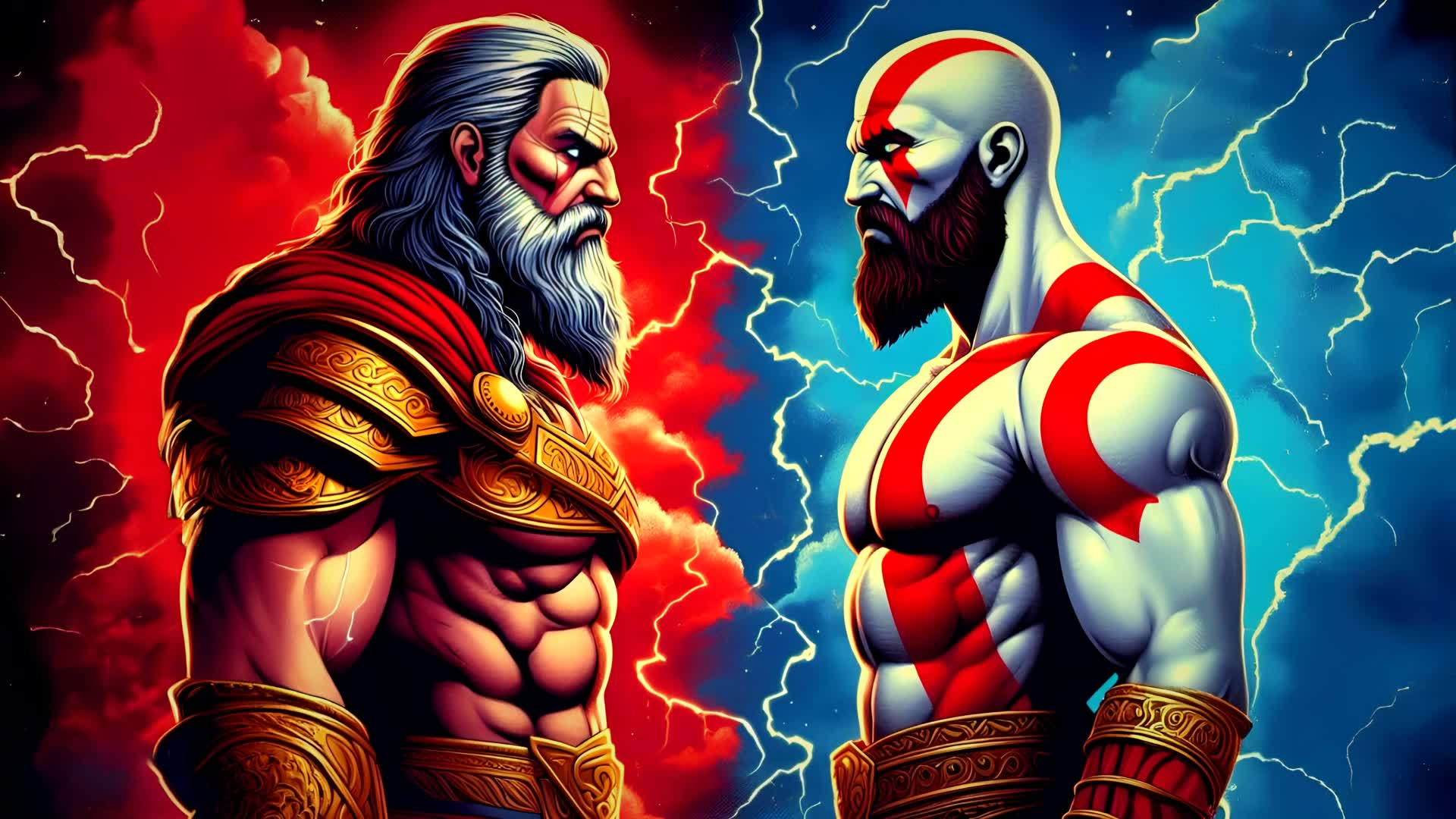 ZEUS VS KRATOS RED VS BLUE 6199-4620-3696 من ابتكار f4n - Fortnite