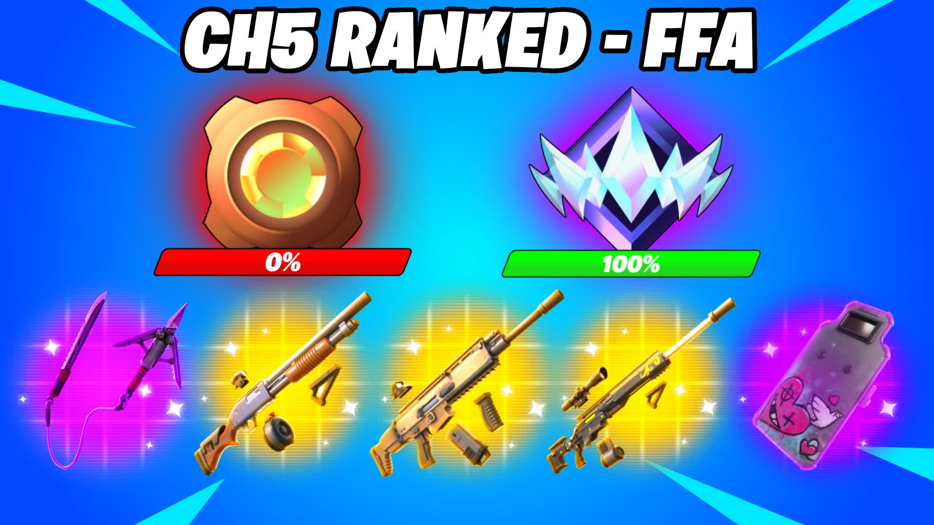 CH5 WEAPONS - THE PIT RANKED 8814-0098-5380 by pmc - Fortnite Creative ...