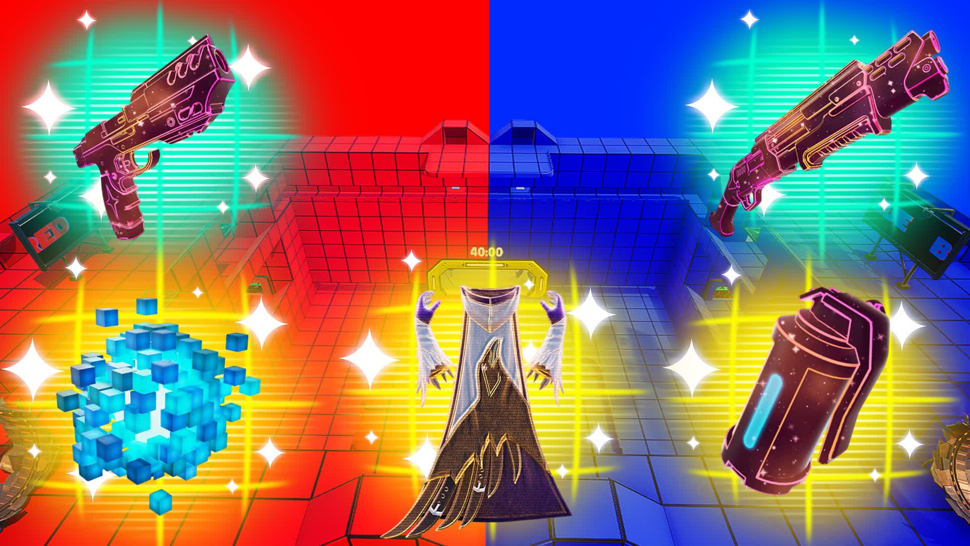 ABSOLUTE TEAM RED VS TEAM BLUE 🔴🔵 1005-9662-1561 by rifemaps - Fortnite ...