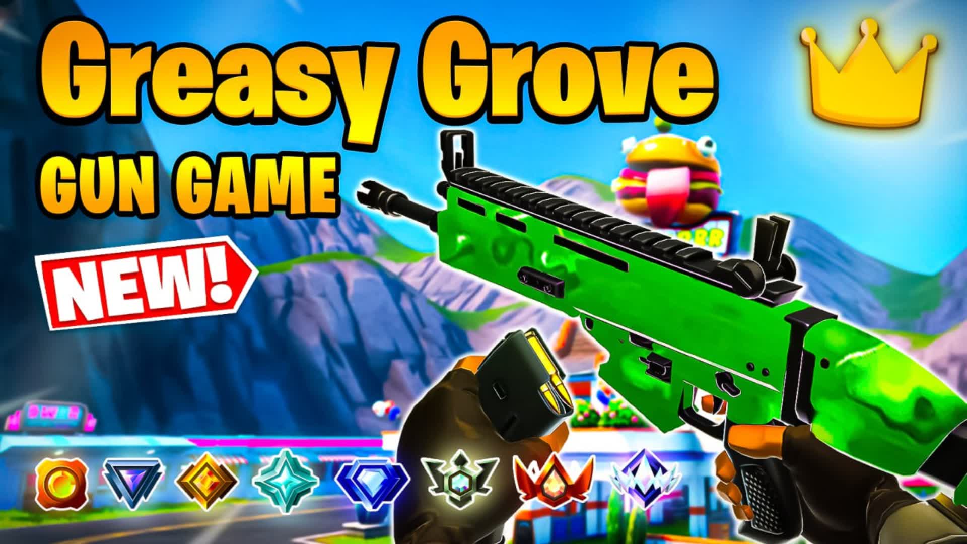 GUN GAME🎯ONE SHOT GREASE GROVE 7929-3108-5144 by mikoer - Fortnite Creative Map Code - Fortnite.GG