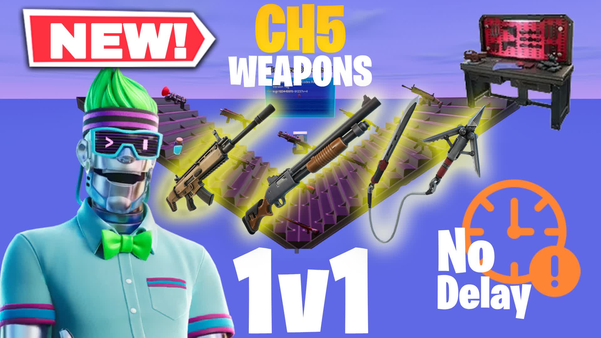 CH5 WEAPONS 1v1 NO DELAY 5063-0039-2168 by engn - Fortnite Creative Map Code - Fortnite.GG