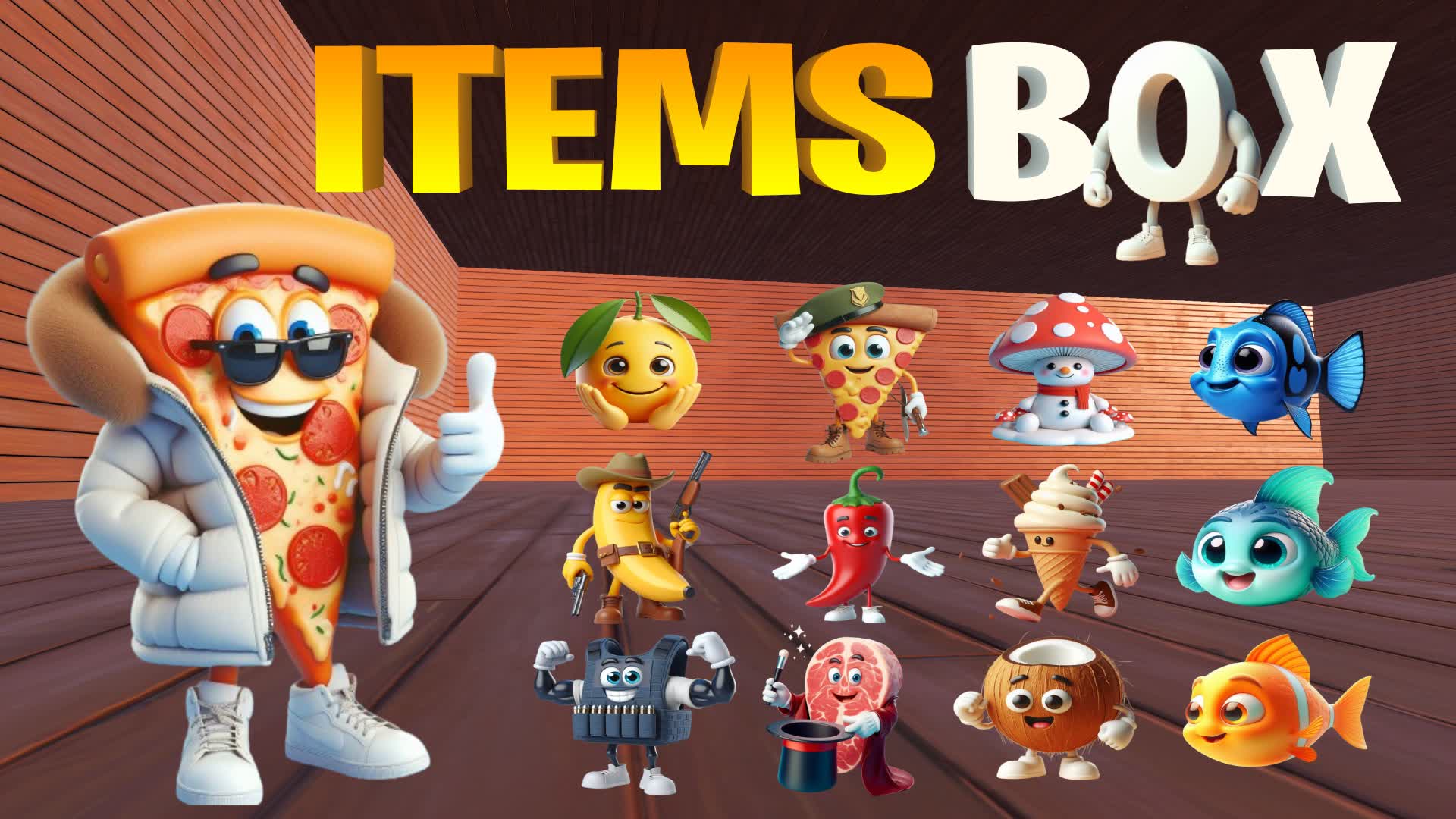 Juega 🍕ITEMS BOX PVP📦 - 2218-4303-3698 | Fortnite Zone